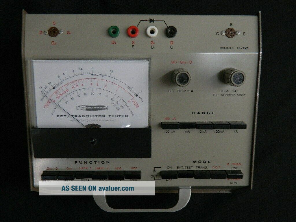Vintage HEATHKIT FET/Transistor Diode Tester Model IT - 121; Nr. | #7444751