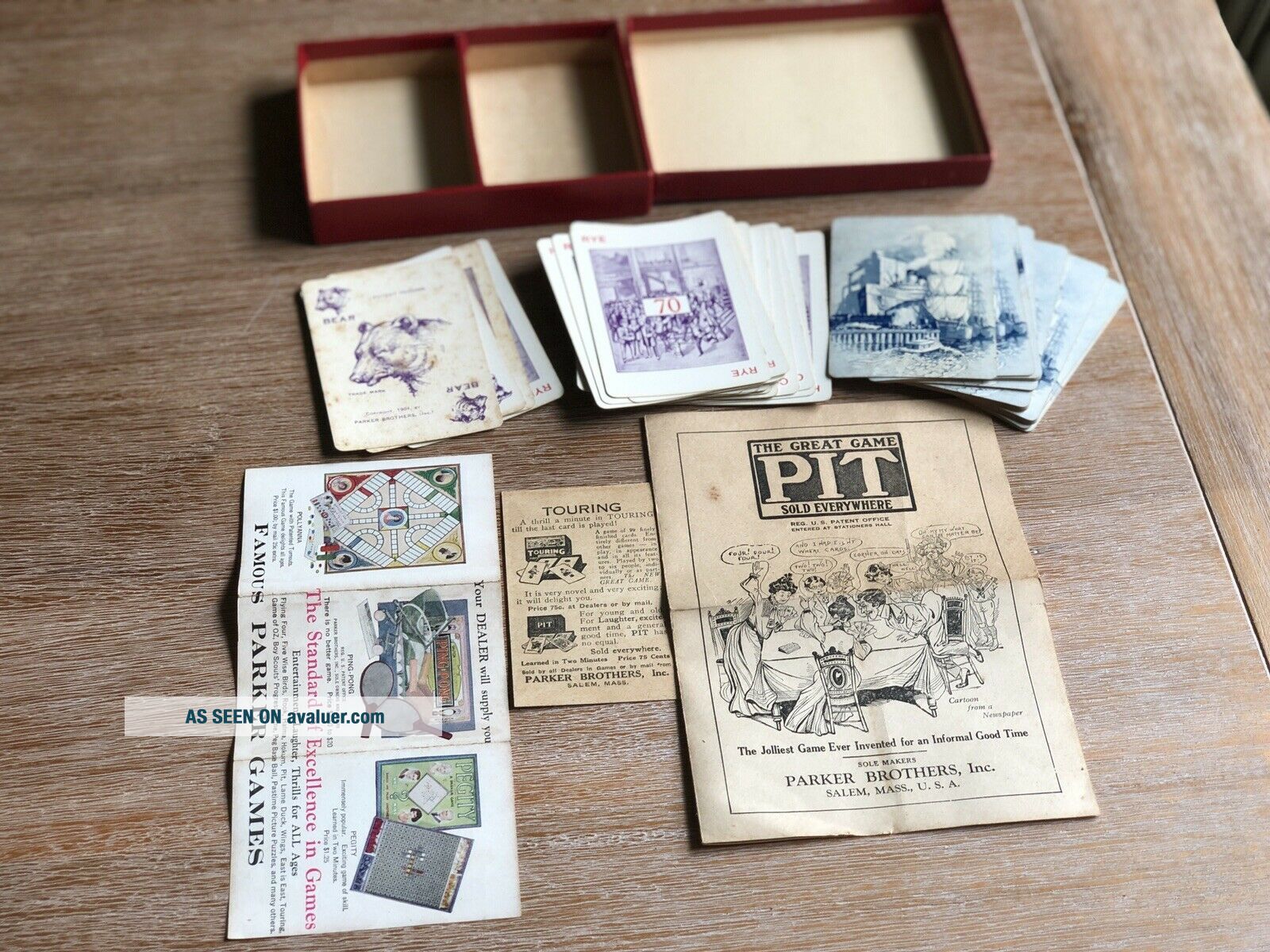 1919 PIT CARD GAME Bull And Bear Edition Complete - Vintage Awesomeness ...