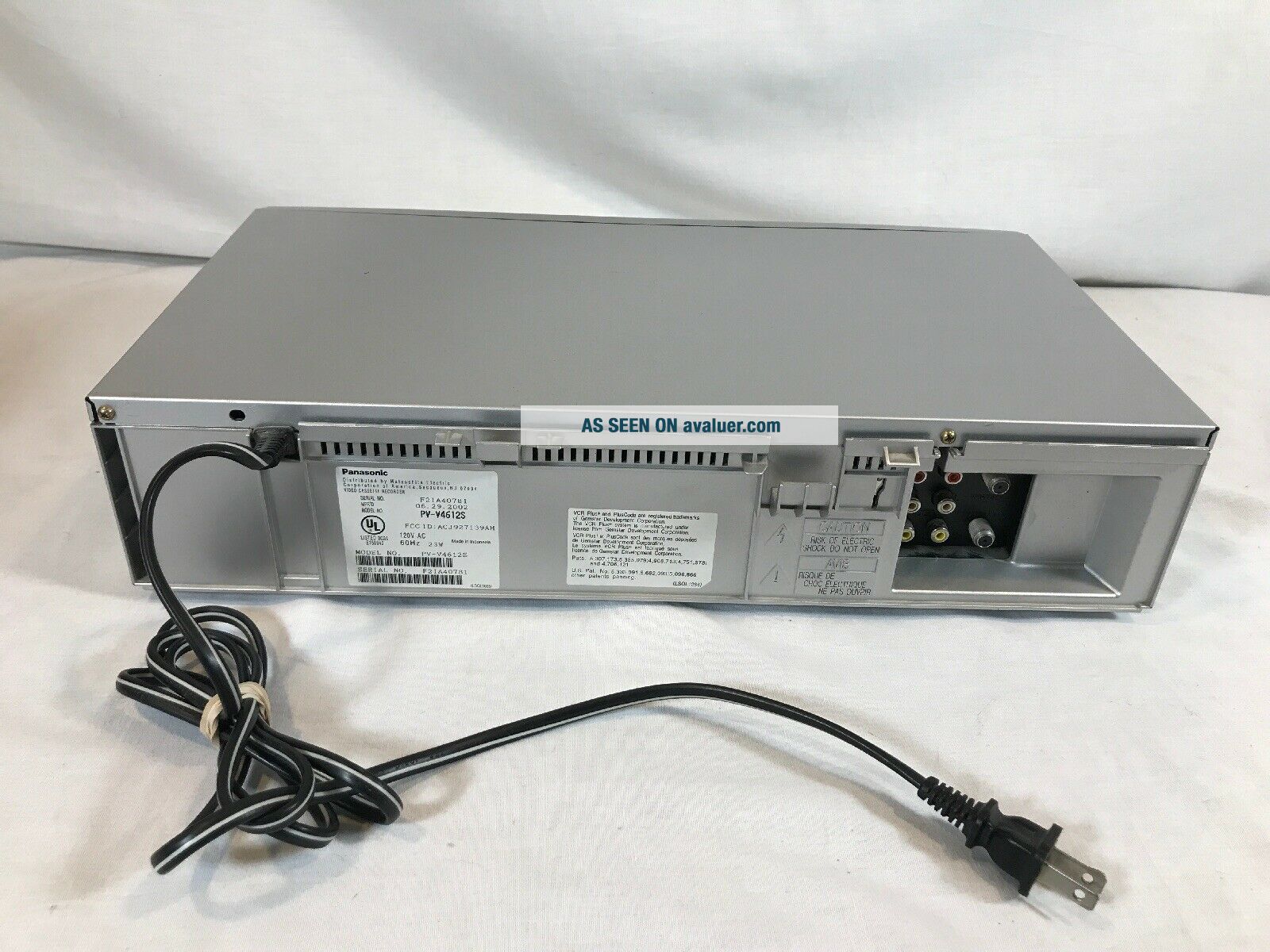 Panasonic Omnivision PV - V4612S VCR 4 - HEAD HI - FI Stereo VHS ...