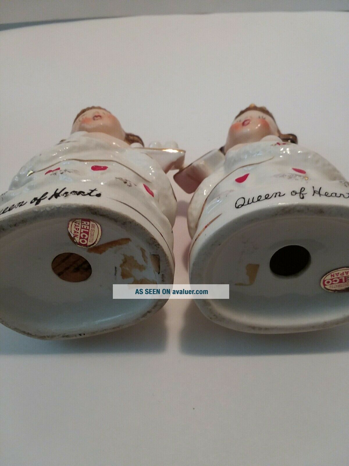 Vintage Salt And Pepper Shakers Queen Of Hearts Mid - Century Relco ...