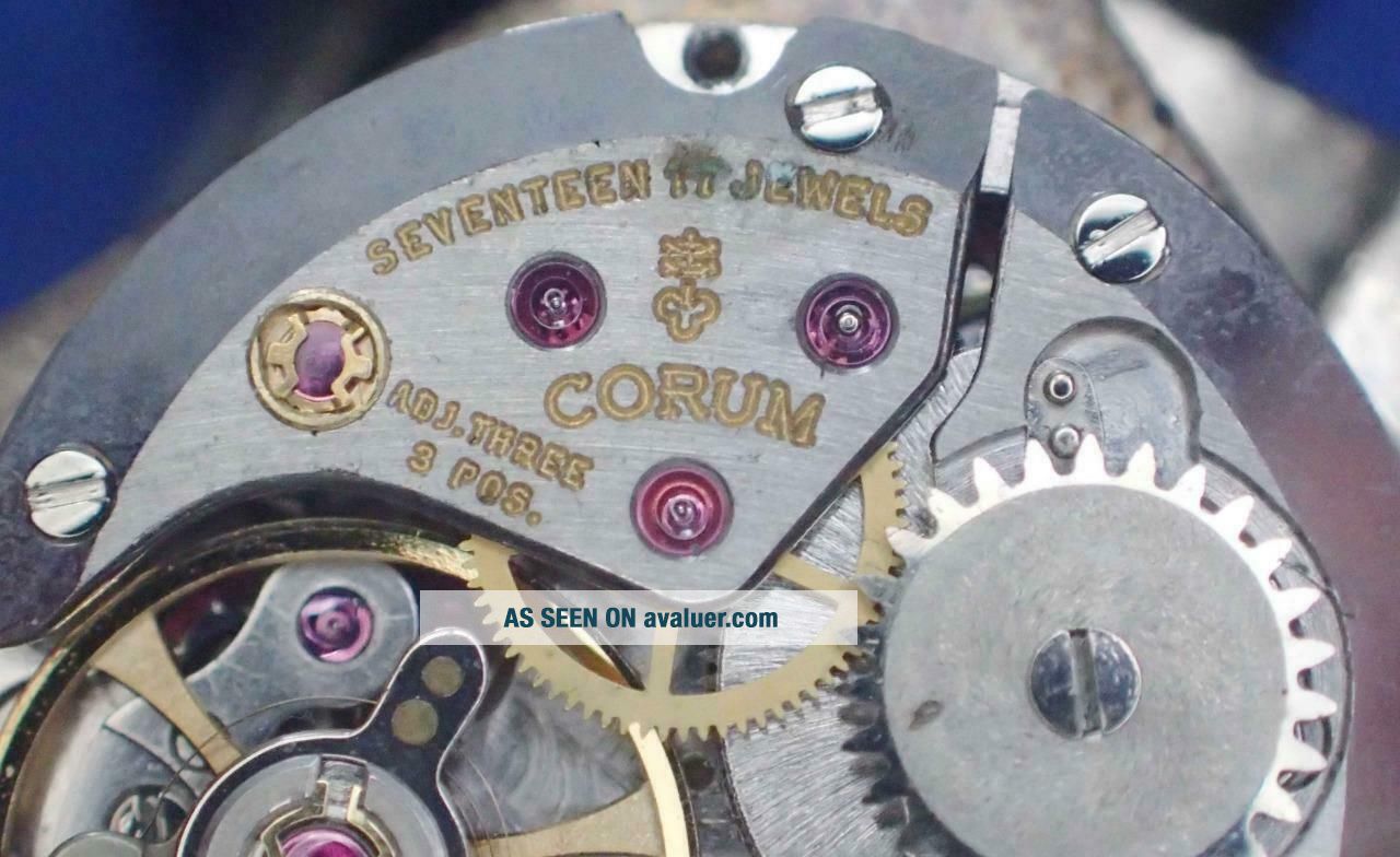 VINTAGE CORUM 17J ETA 2512 MECHANICAL WRISTWATCH MOVEMENT ASSEMBLY ...