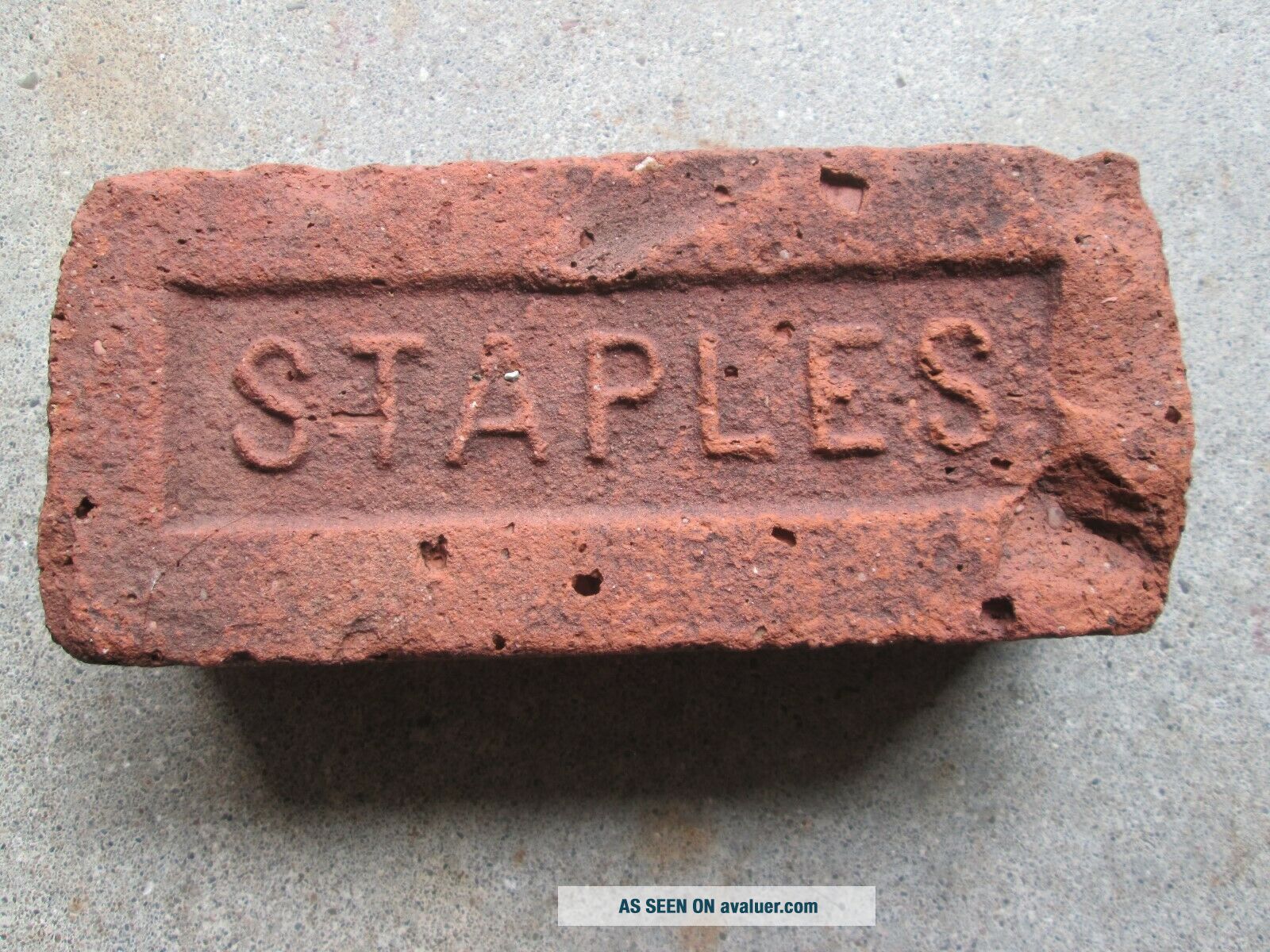 Brick STAPLES NAME Stamped In OLD VINTAGE Clay Brick Tonawanda NY ...