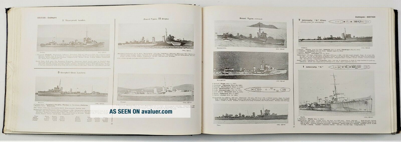 1942 Jane ' S Fighting Ships Naval Warfare Reference WW2 Navy World War ...