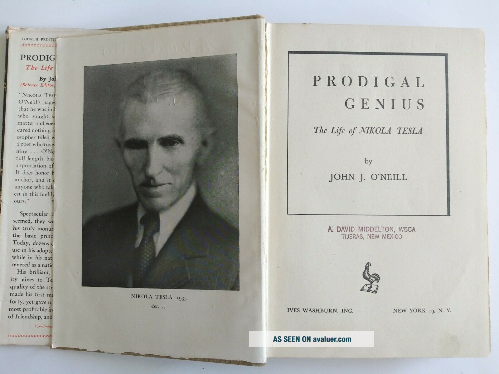 Prodigal Genius The Life Of Nikola Tesla By John J O ' Neill Fourth ...