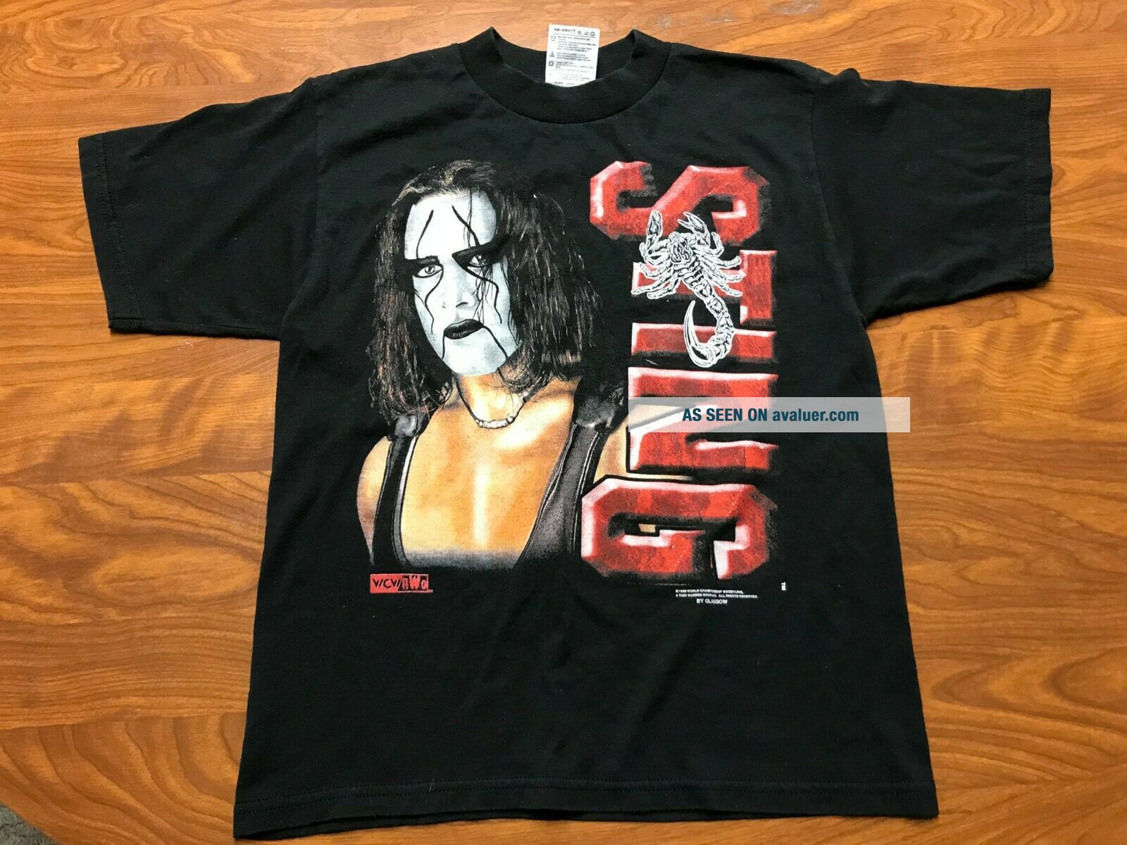 BOYS VINTAGE 90 ' S 1998 STING NWO WOLF PACK WCW WRESTLING SHIRT YOUTH ...