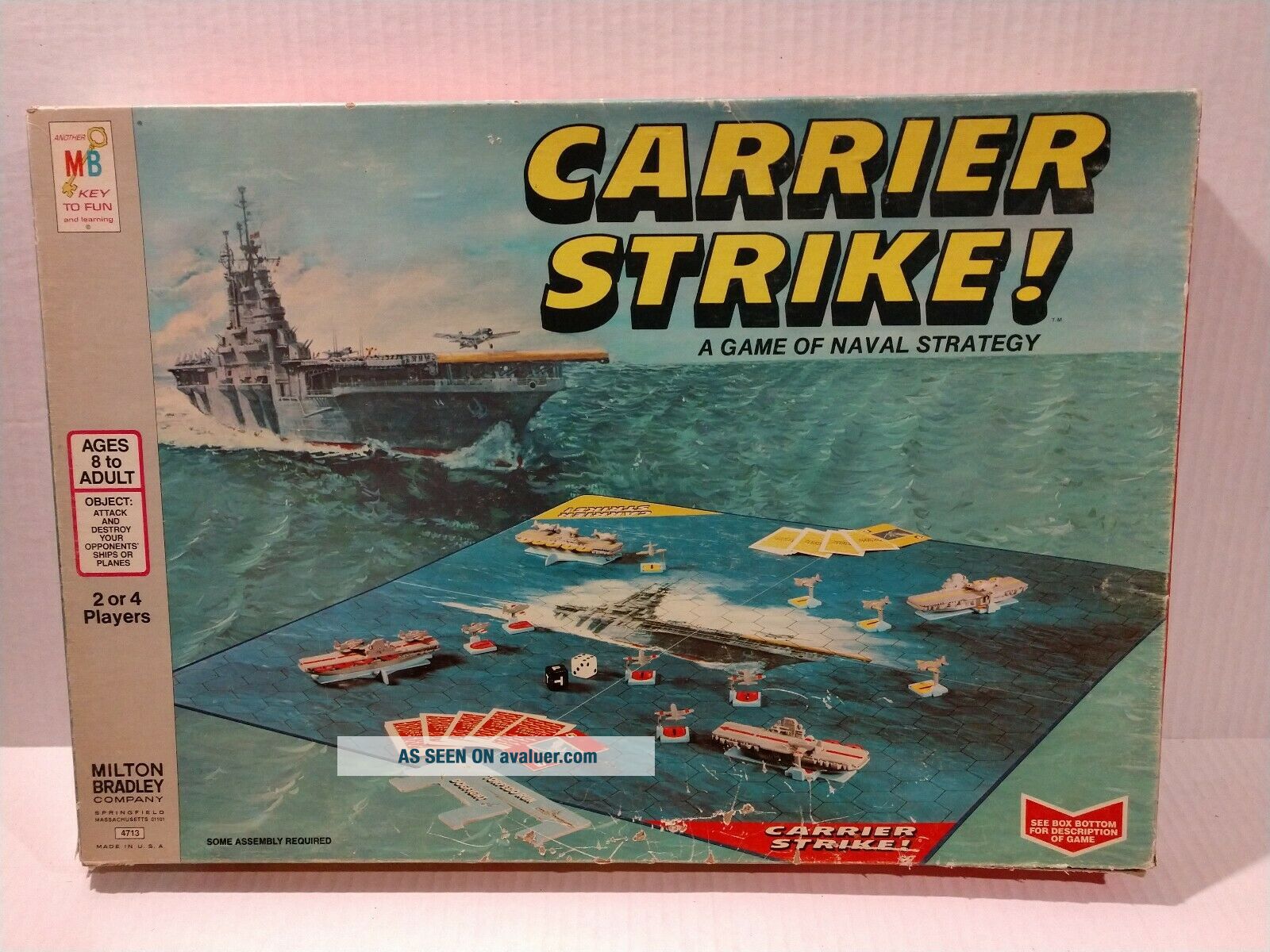 Vintage 1977 Milton Bradley Carrier Strike Board Game Of Naval Strategy ...