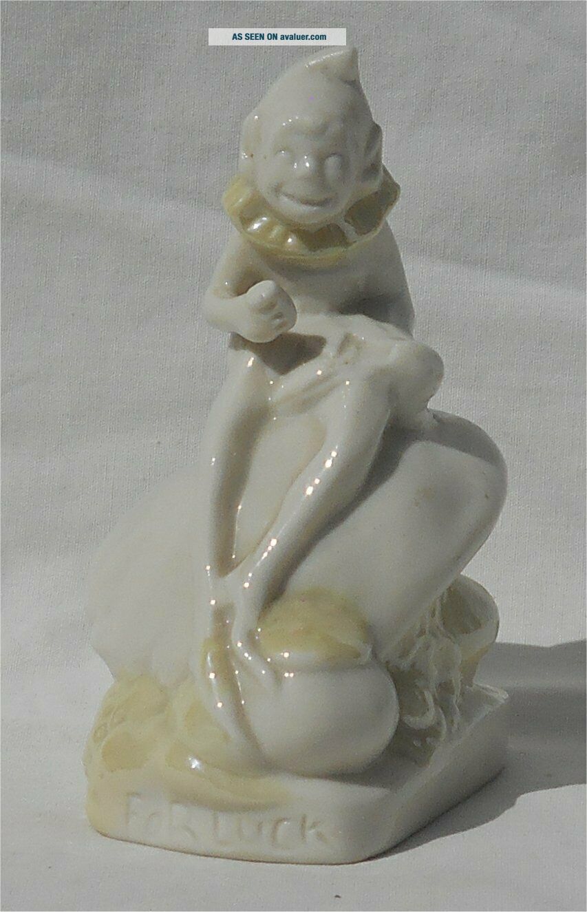 Vintage Belleek Ireland Porcelain Lucky Leprauchan Elf Pixie Pot Of ...