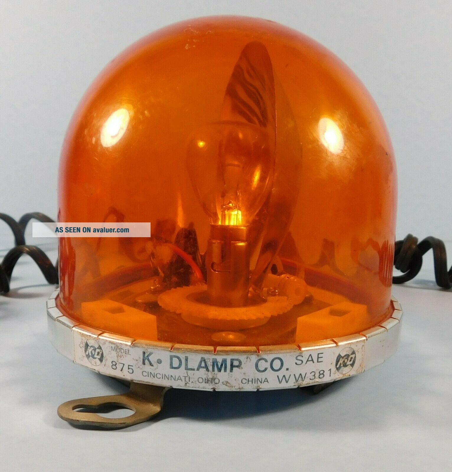 Vintage K - D Lamp Co. Flashing Warning Light With Magnetic Mount Work ...