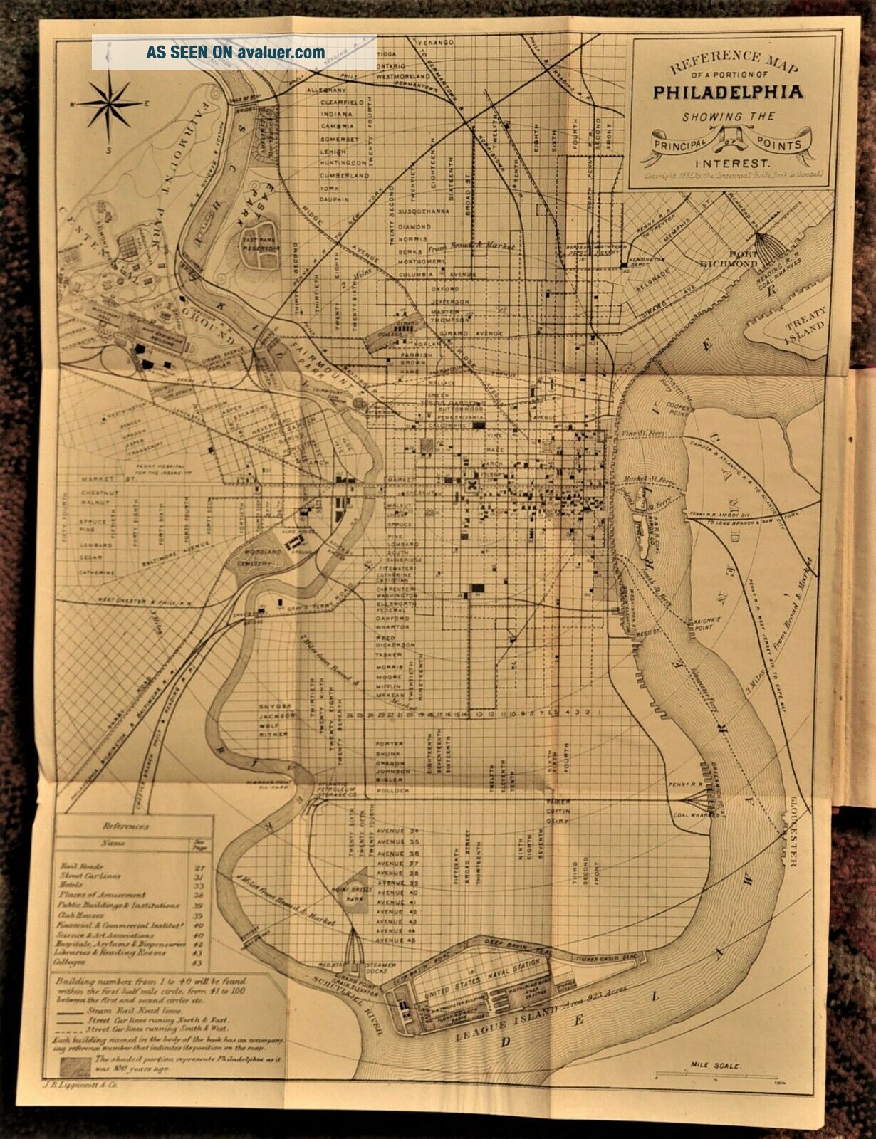 1876 Map Of Philadelphia Centennial Exhibition; Philly City Map ...