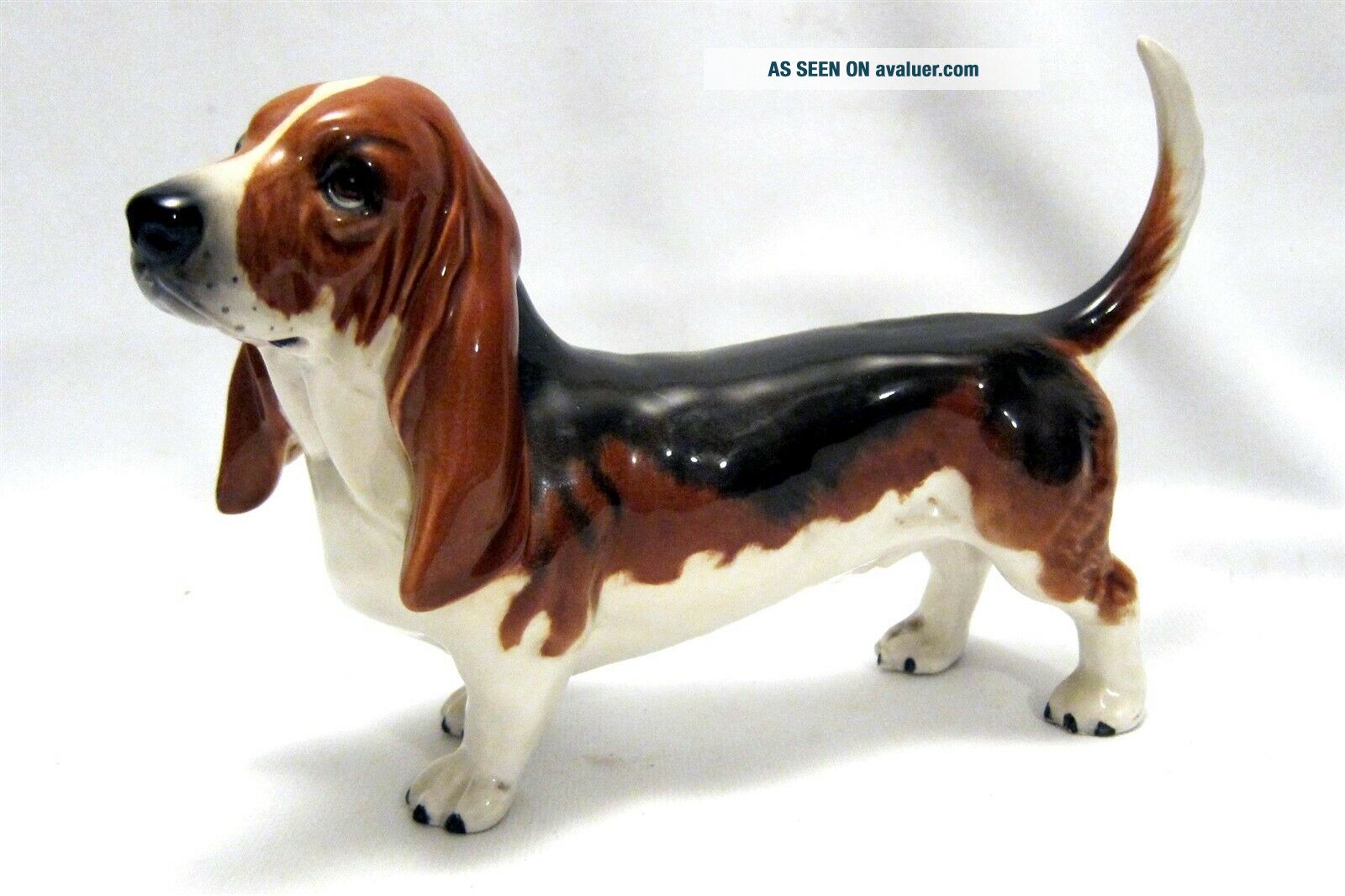 Basset Hound By Beswick England Porcelain 8” Long Signed Dog Vintage ...