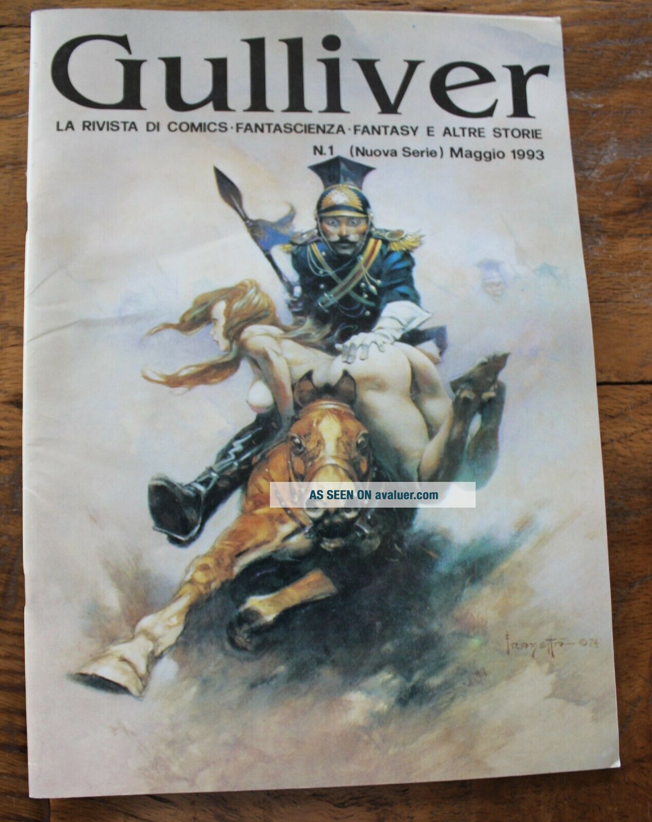 Frank Frazetta Portfolio & " Gulliver " Magazine; Frazetta Feature ...
