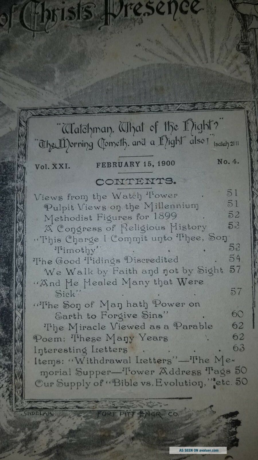 Jehovah ' S Witnesses Feb 15 1900 Watchtower Methodist Figures For 1899 ...