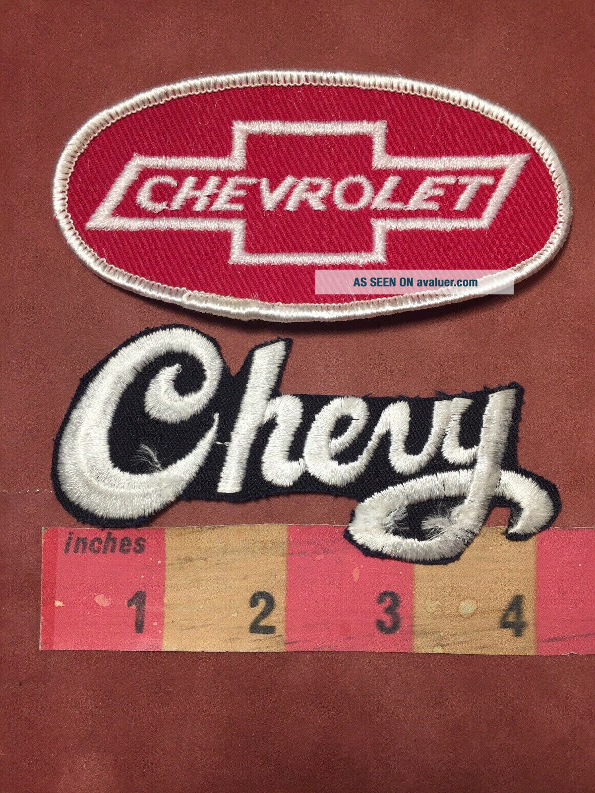 2 Vintage CHEVROLET Patches (Red One Is OK, Chevy Patch Is AS - IS ...