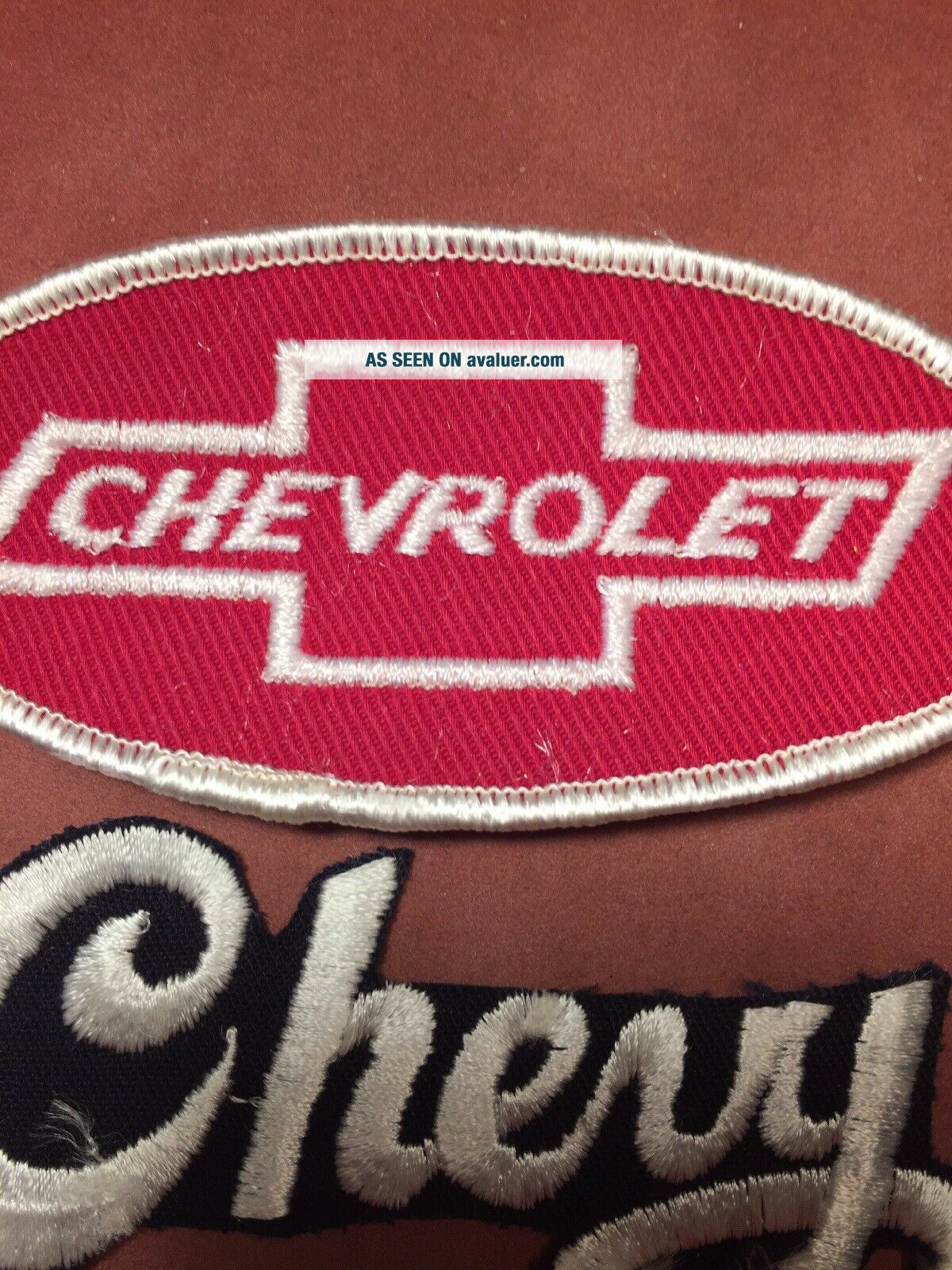 2 Vintage CHEVROLET Patches (Red One Is OK, Chevy Patch Is AS - IS ...