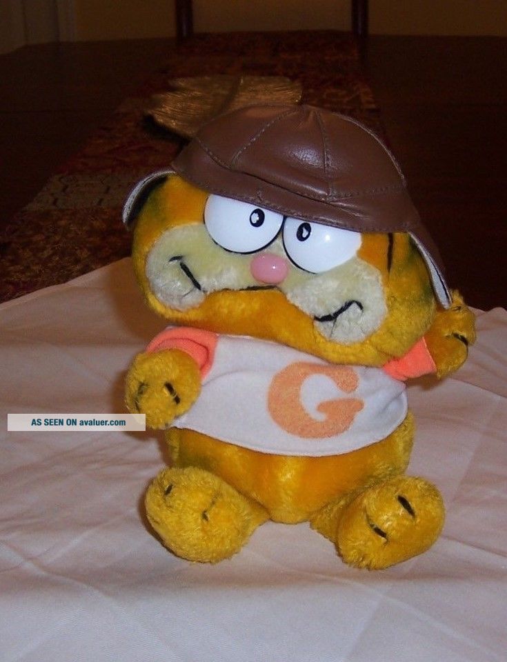 VINTAGE GARFIELD CAT PLUSH 1980 ' S? FOOTBALL PLAYER RETRO HELMET FUN ...