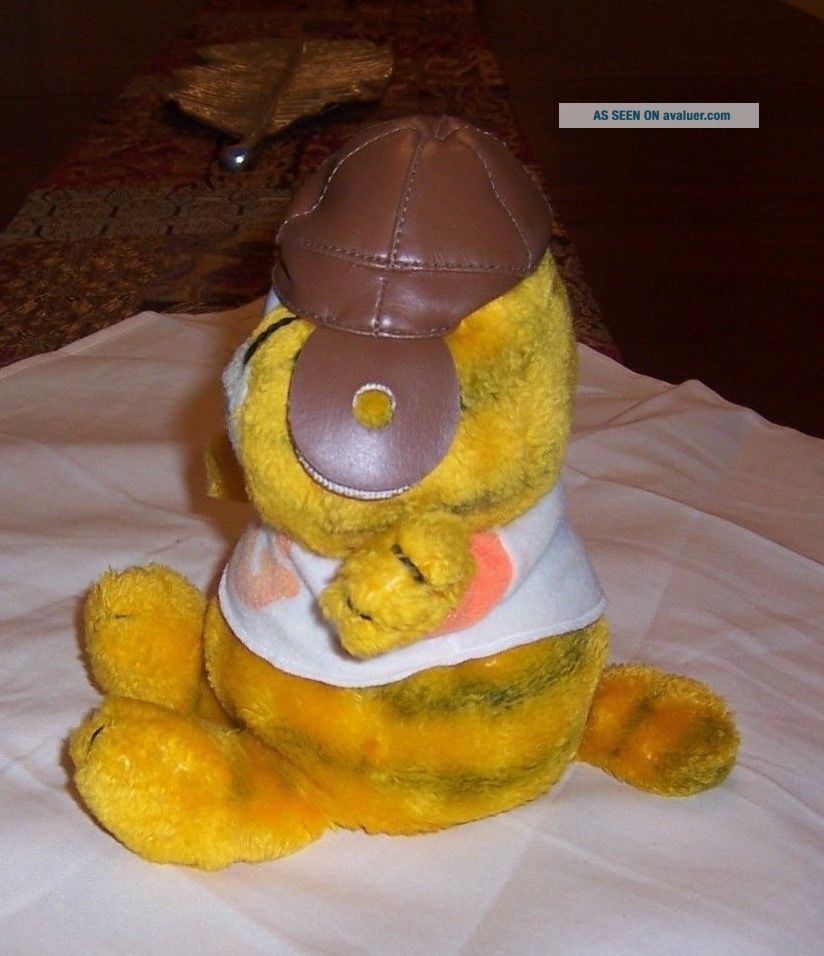 VINTAGE GARFIELD CAT PLUSH 1980 ' S? FOOTBALL PLAYER RETRO HELMET FUN ...