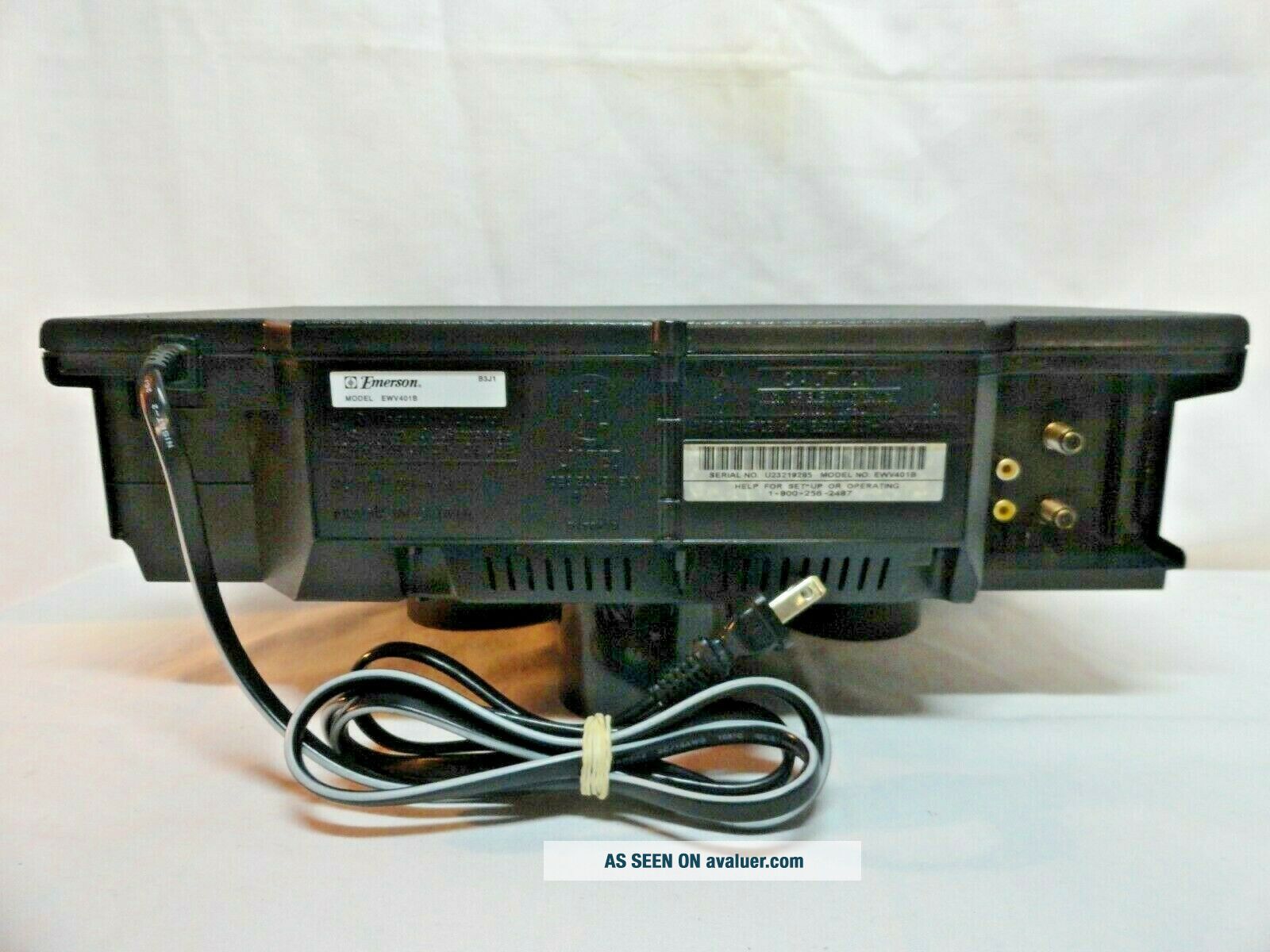 Emerson EWV401B Hi - Fi Stereo 19 Micron 4 Head VHS VCR Player/Recorder ...