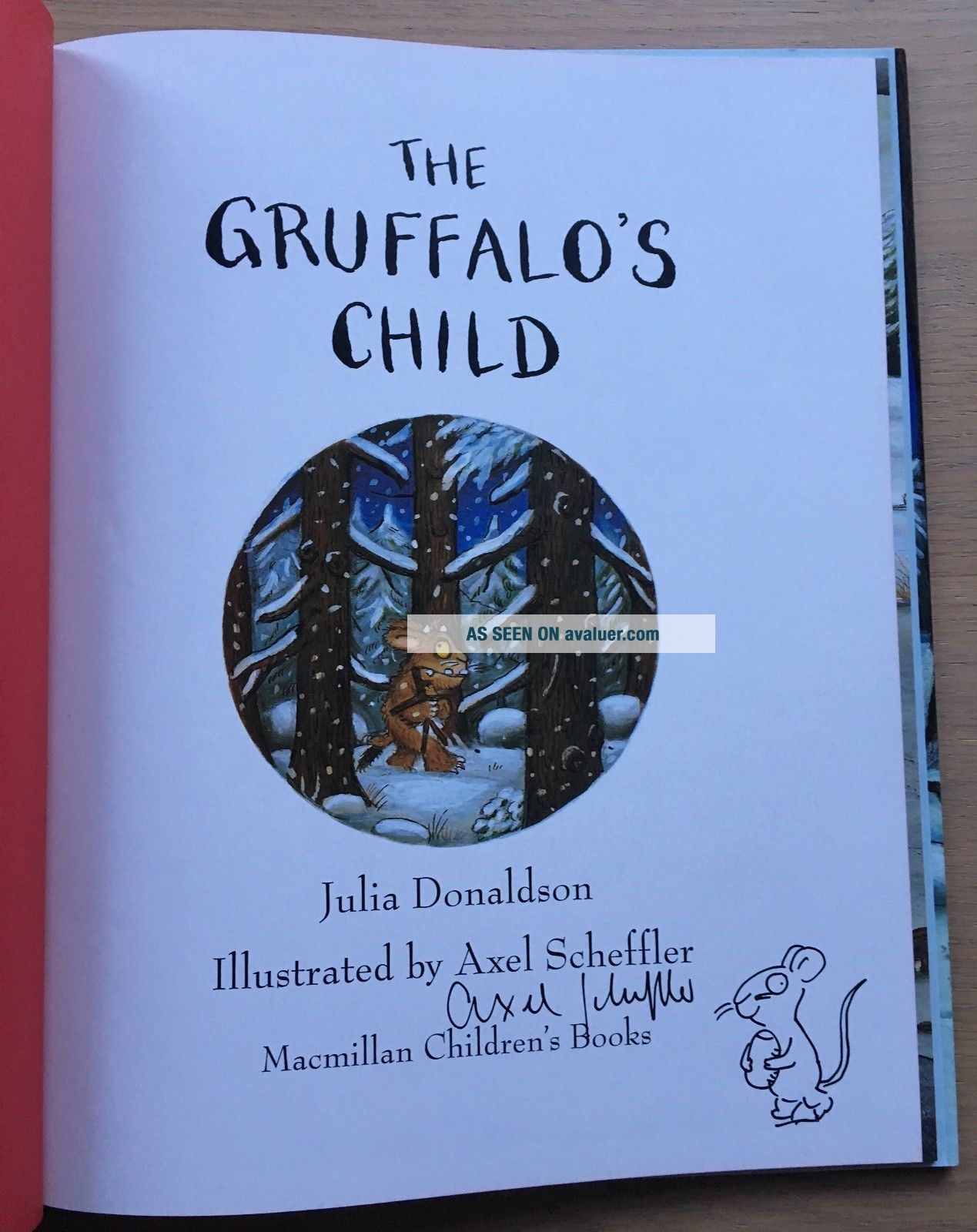 Axel Scheffler Signed THE GRUFFALO ' S CHILD Art Drawing JULIA ...