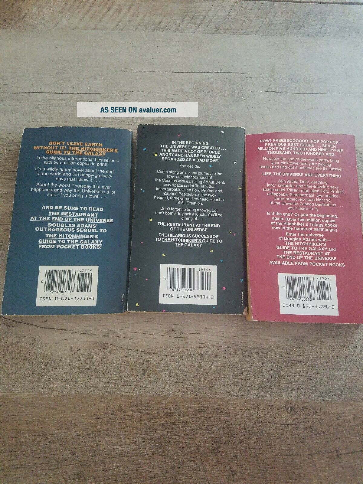 The Hitchhikers Guide To The Galaxy Pocket Book Paperback Trilogy ...