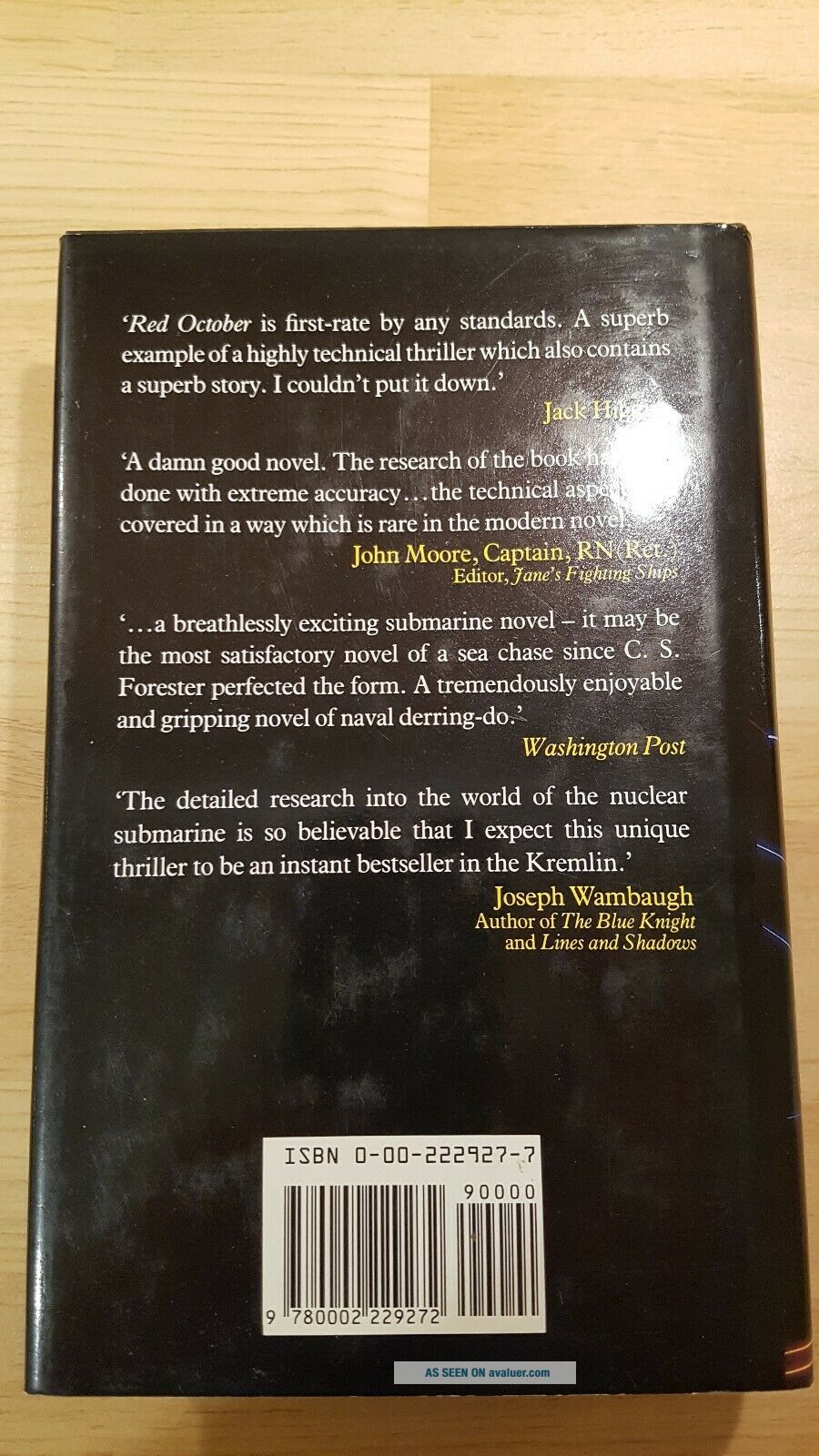 Tom Clancy The Hunt For Red October First Edition 2nd Reprint 1985 ...