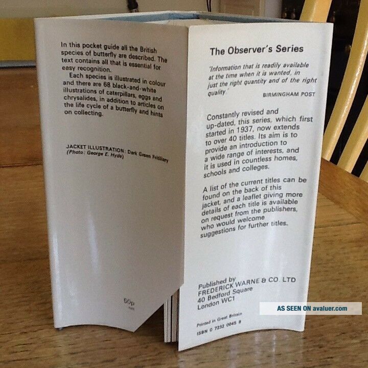 Observers Book Of Butterflies 1971: | #7633760