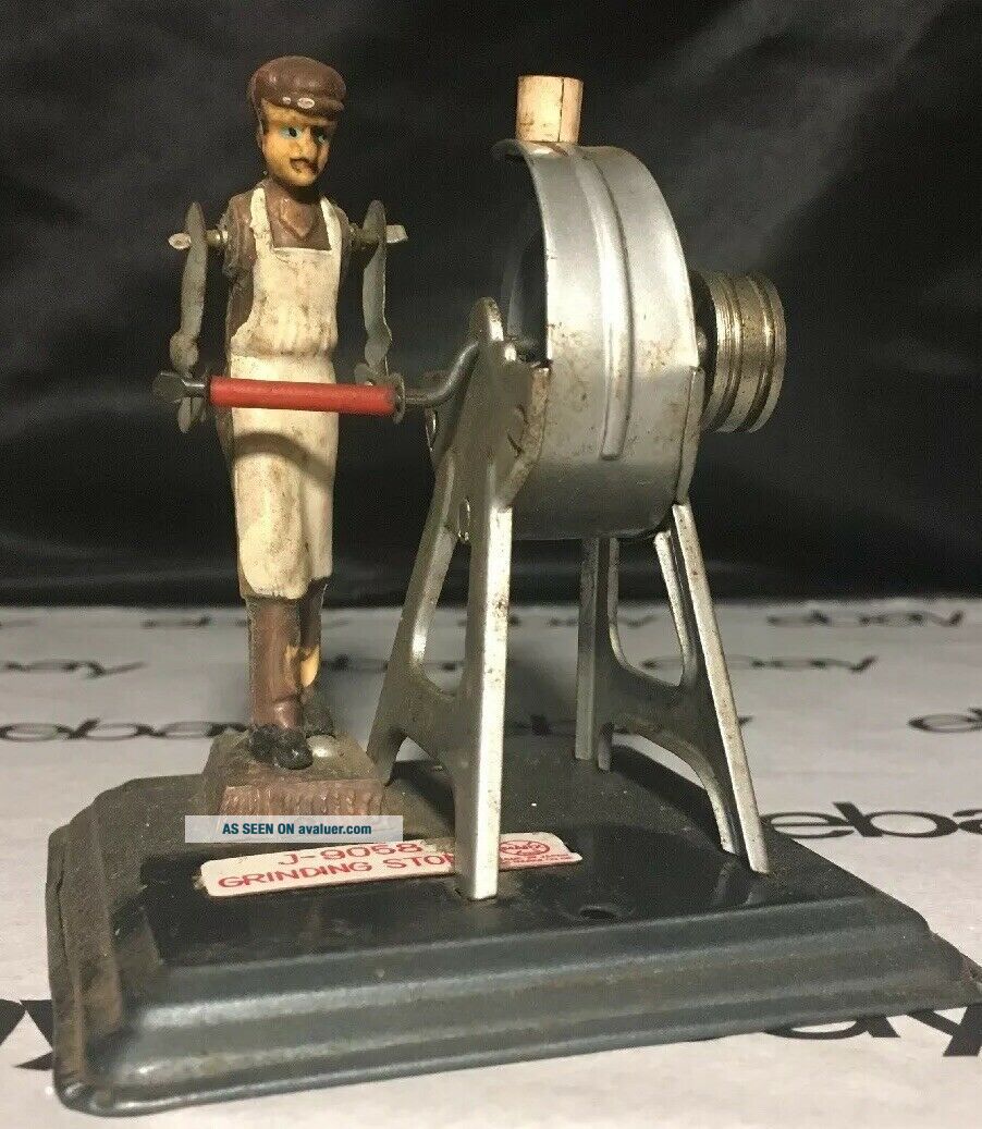 Vintage Pressed Steel Mar J - 9058 Steam Engine Power Grinding Stone ...