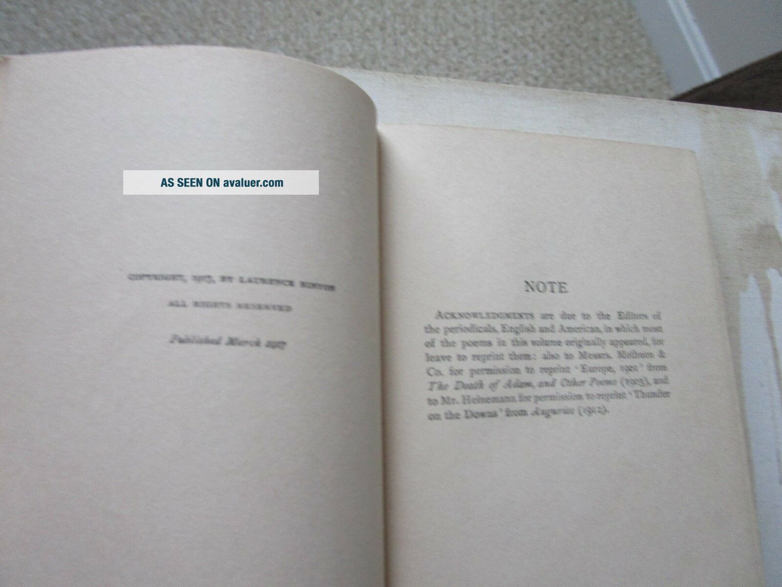 Laurence Binyon The Cause Poems Of The War 1917 | #7649973