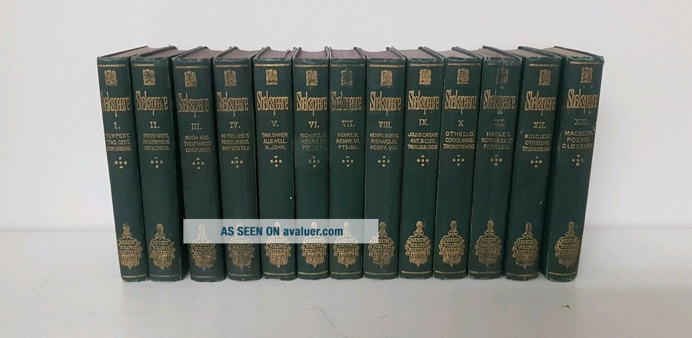 13 Vintage SHAKESPEARE The Handy Volume Edition Hardback Books Pocket ...