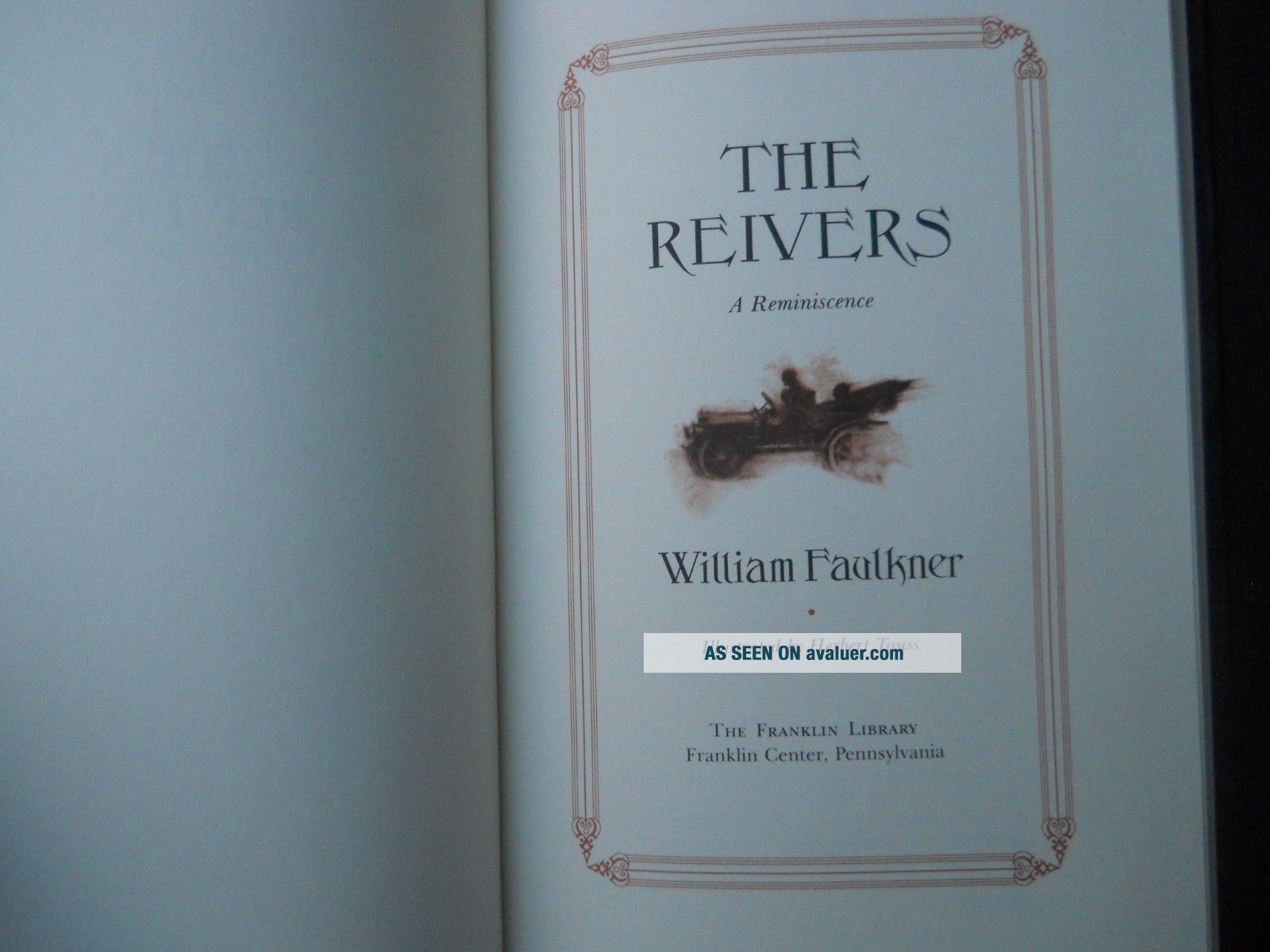 THE REIVERS WILLIAM FAULKNER FRANKLIN LIBRARY | #7649115