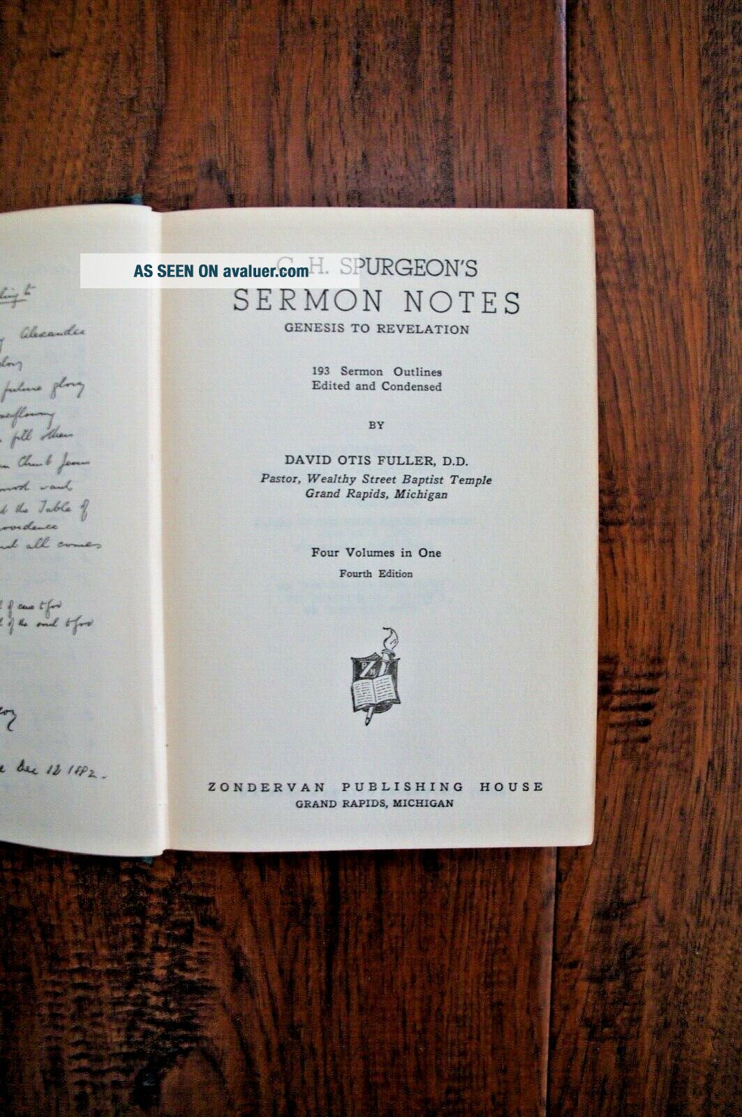 1941 C H SPURGEON C H Spurgeon’s Sermon Notes Genesis To Revelation ...