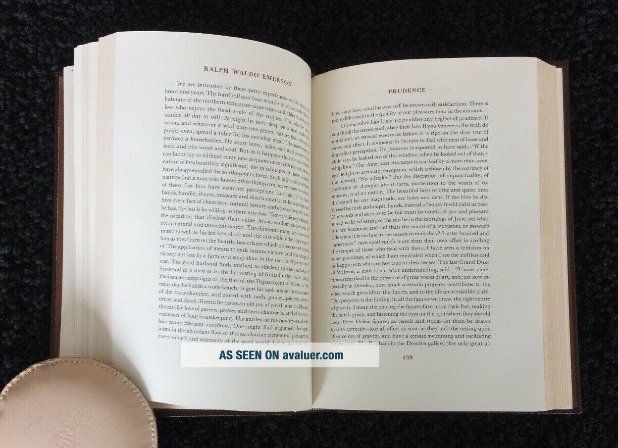 Essays By Ralph Waldo Emerson Franklin Library Leather | #7676266