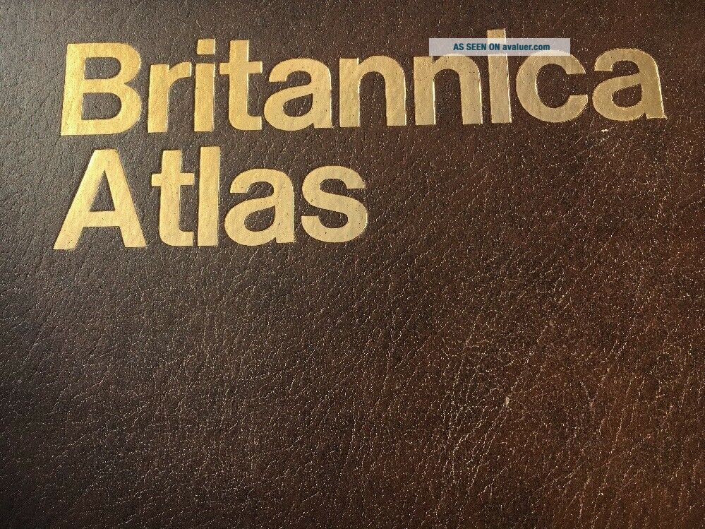 Encyclopedia Britannica World Atlas 1989 HB Coffee Table Size Book 417 ...