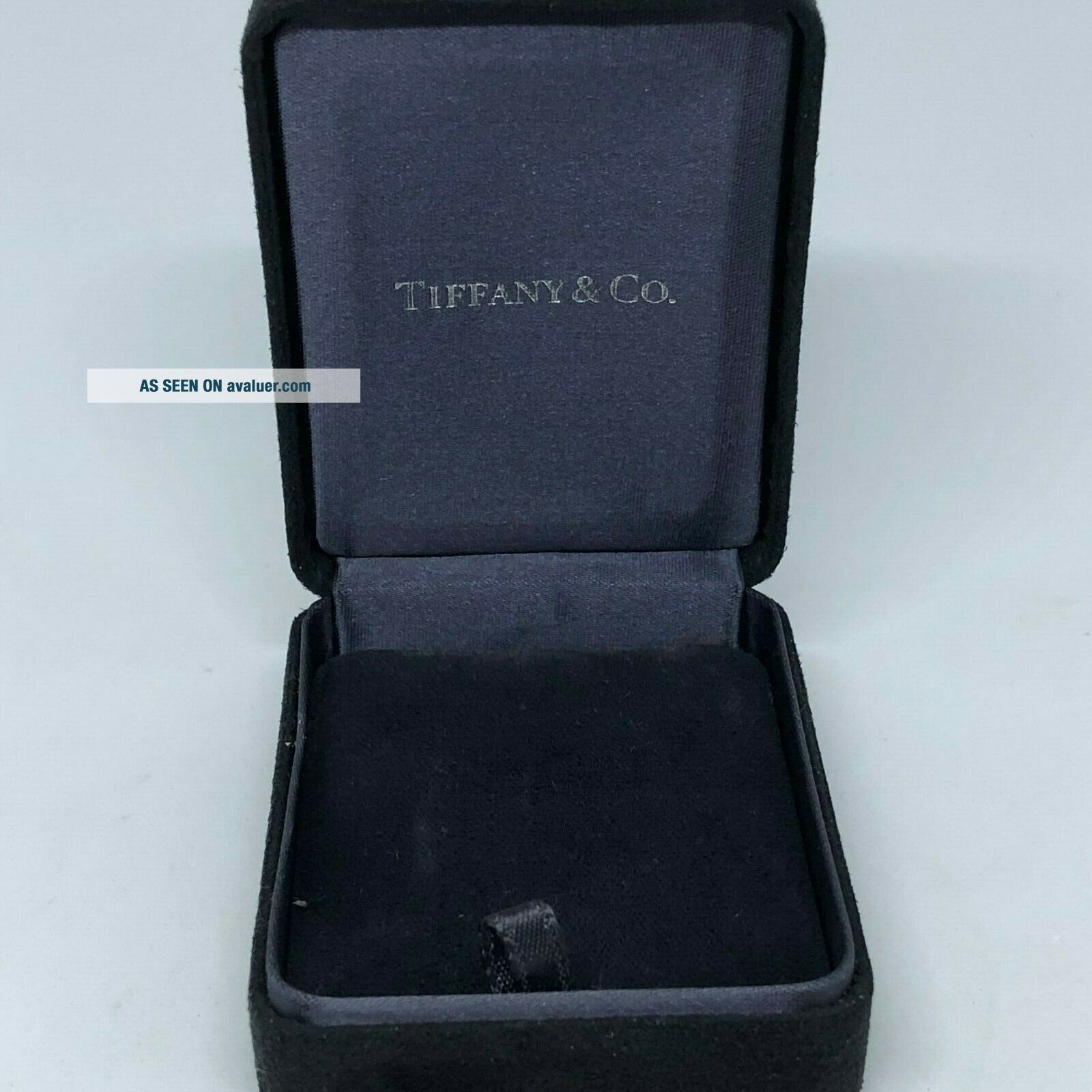 Vintage Tiffany & Co Empty Blue Or Blue Suede Presentation Necklace Box ...