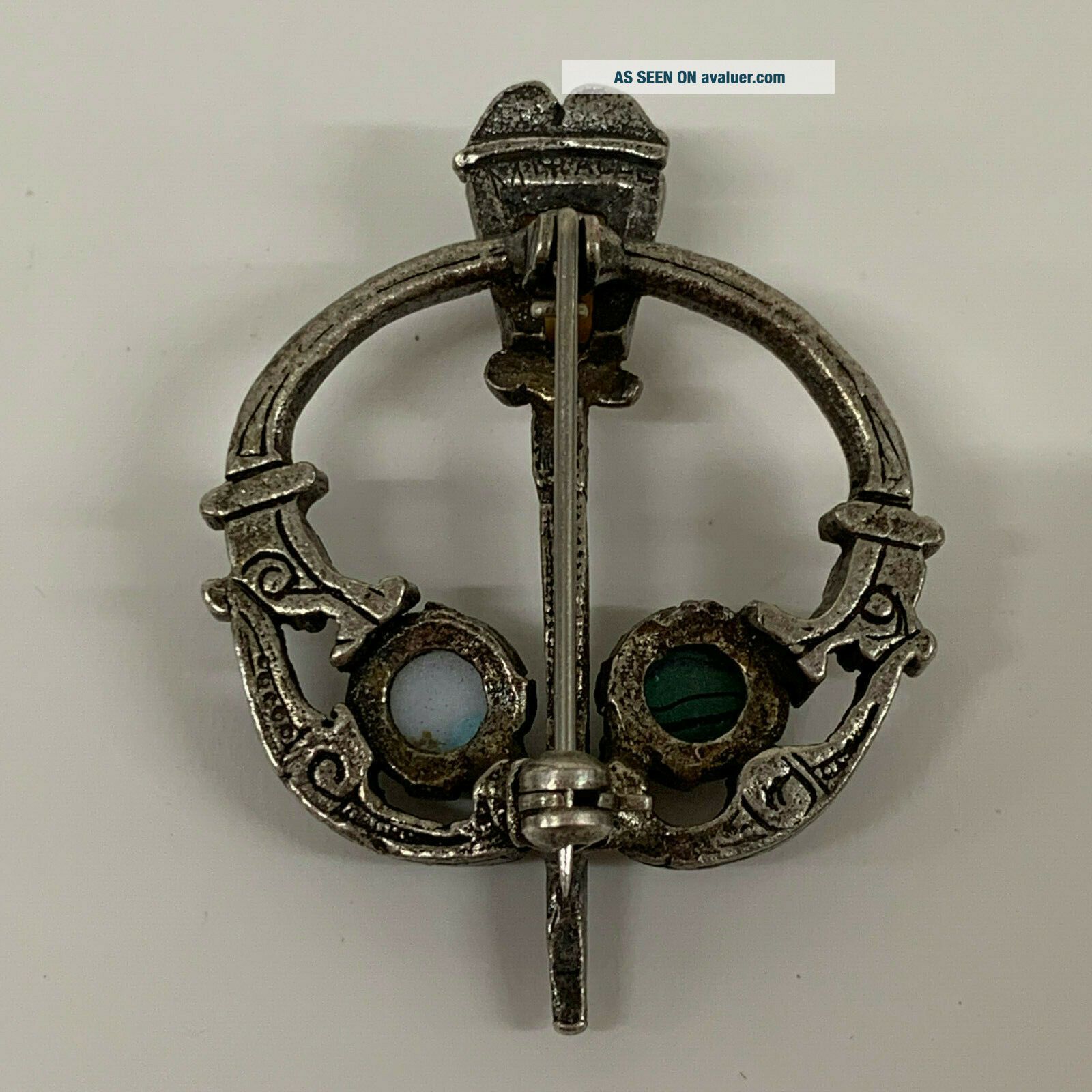 VINTAGE Miracle SCOTTISH SOLID CELTIC BROOCH PIN Signed | #7725012