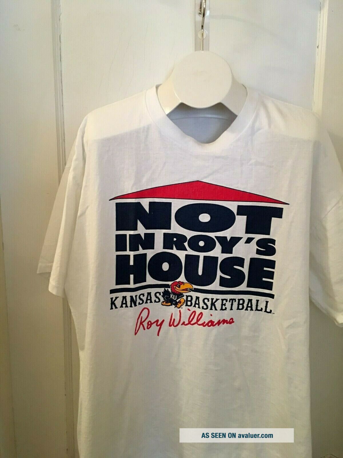 VINTAGE 1990s KU KANSAS BASKETBALL " NOT IN ROY ' S HOUSE " T - SHIRT ...