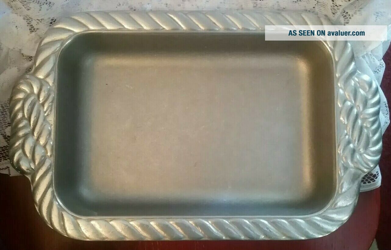 Large Vintage RWP THE WILTON CO. METAL RECTANGULAR Dish Plate Tray ...