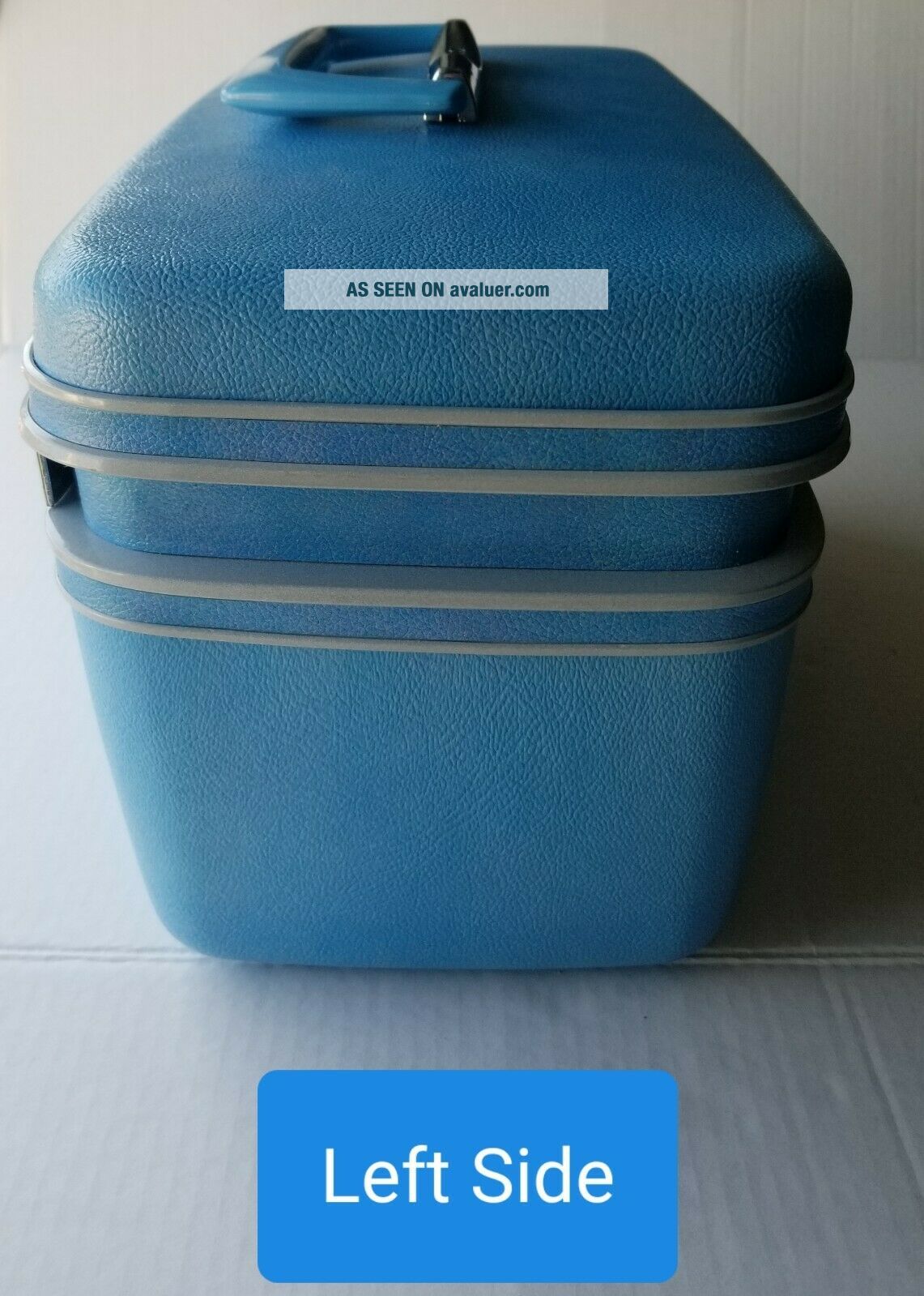VINTAGE SAMSONITE SILHOUETTE Light Blue W/ TRAY AND MIRROR - No Key ...