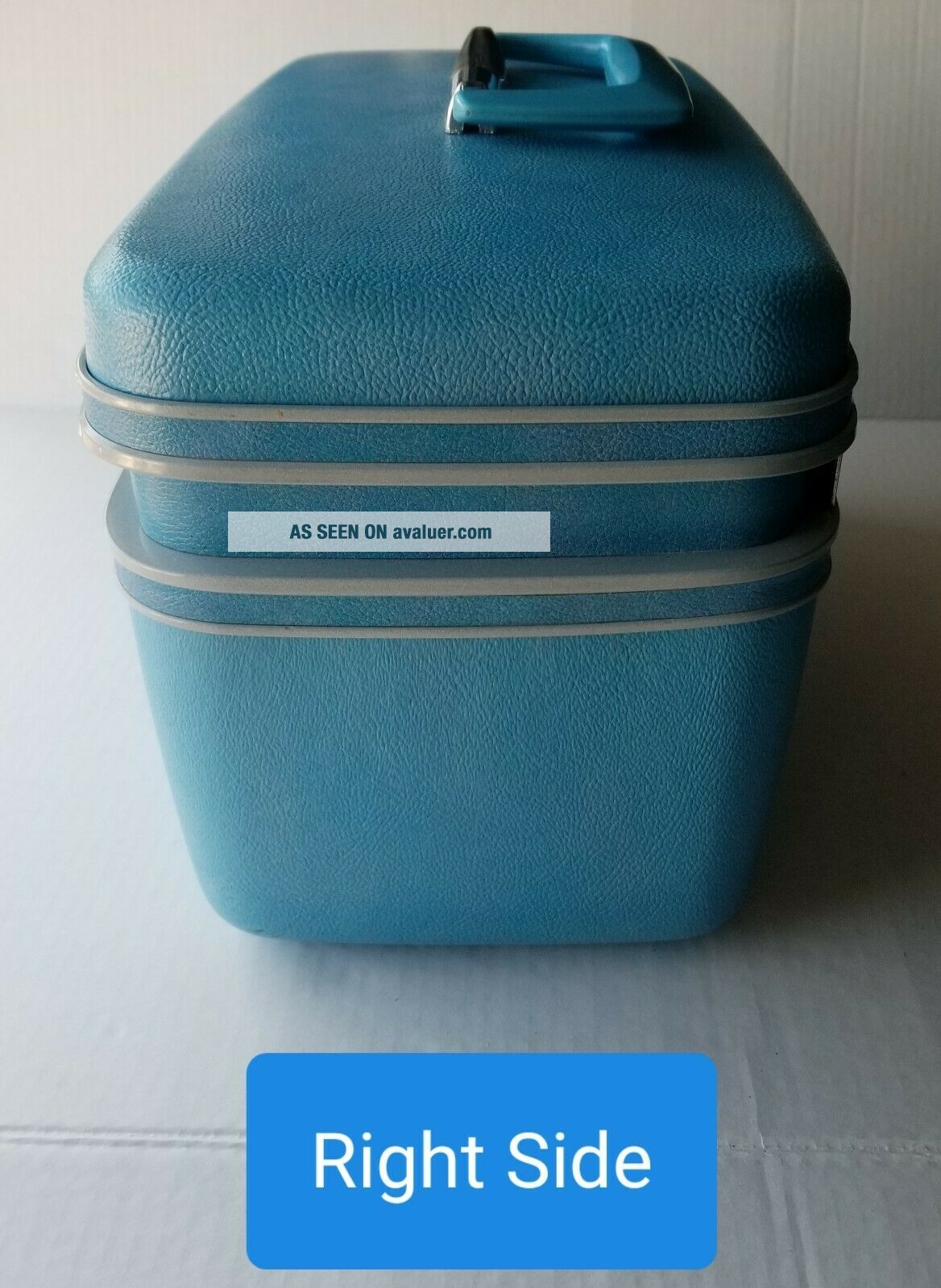 VINTAGE SAMSONITE SILHOUETTE Light Blue W/ TRAY AND MIRROR - No Key ...