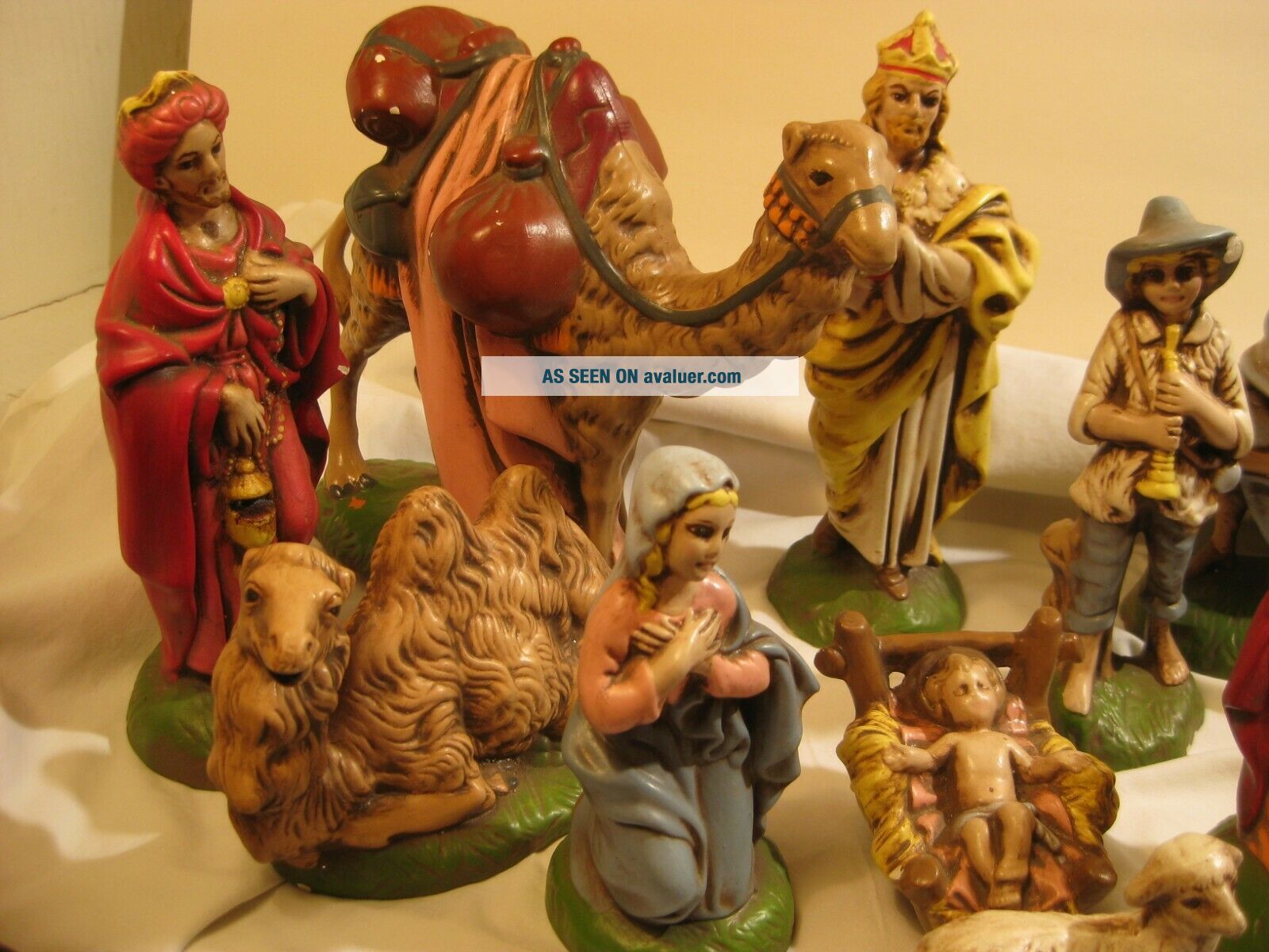 VTG Atlantic Mold 14 Pc Christmas Nativity Scene Ceramic Hand - Painted ...