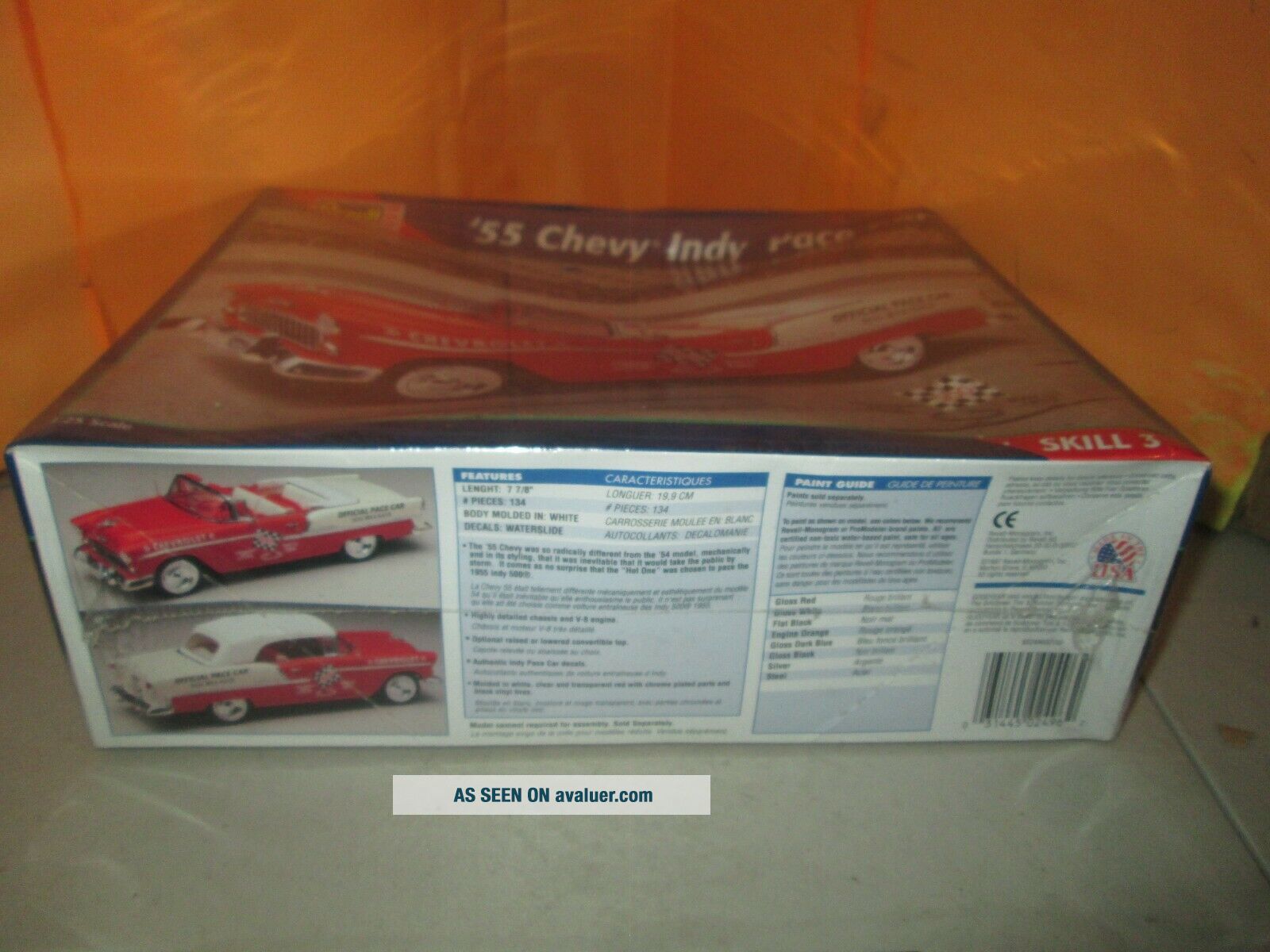 Vintage Revell 1955 Chevy Indy Pace Car Model Kit 85 - 2496 1:25 | #7749045