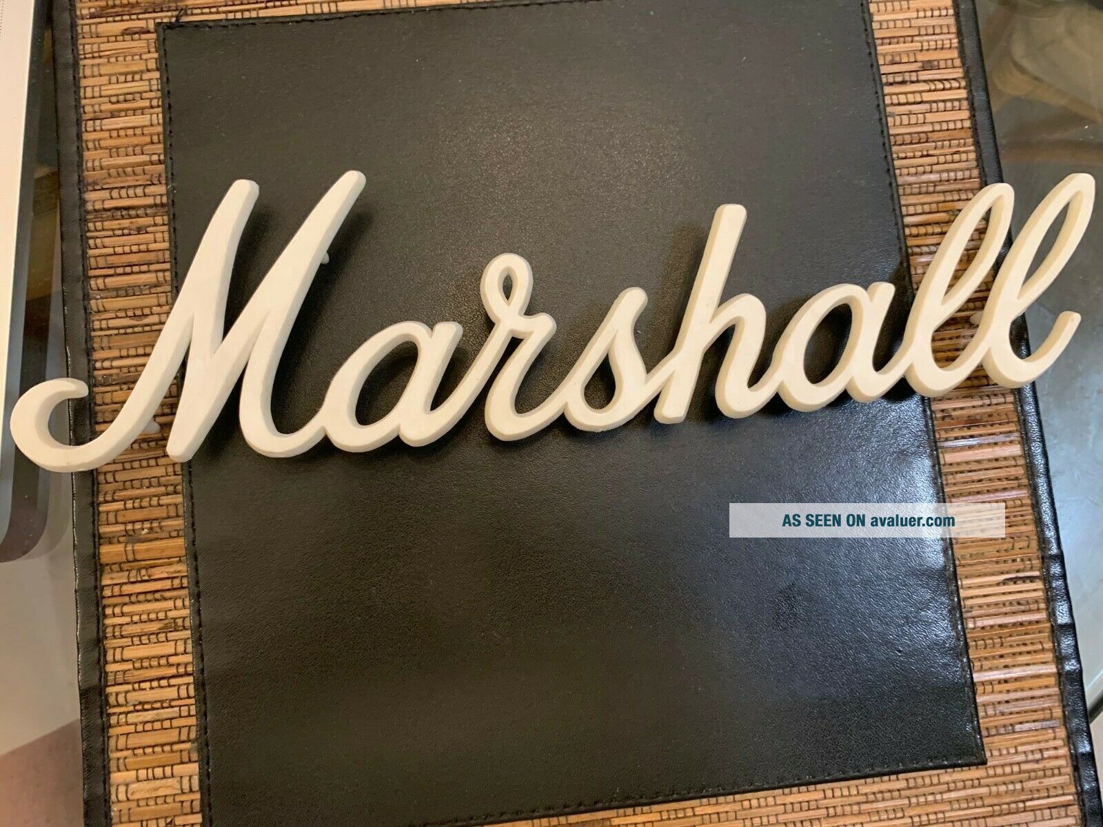 Vintage 11 " Marshall Amplifier Script Speaker Amp Cabinet Logo Emblem ...