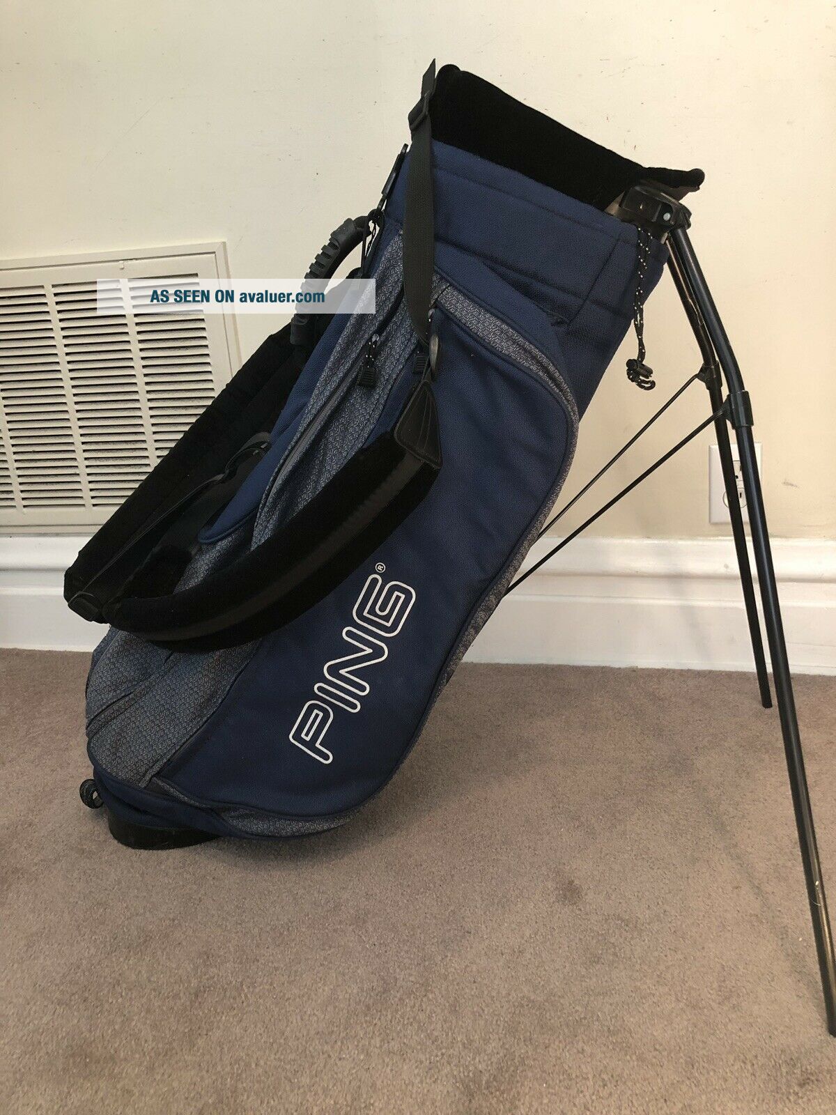 Vintage PING J - Bag 34 " HOOFER KARSTEN Carry Dual Strap Stand Golf ...