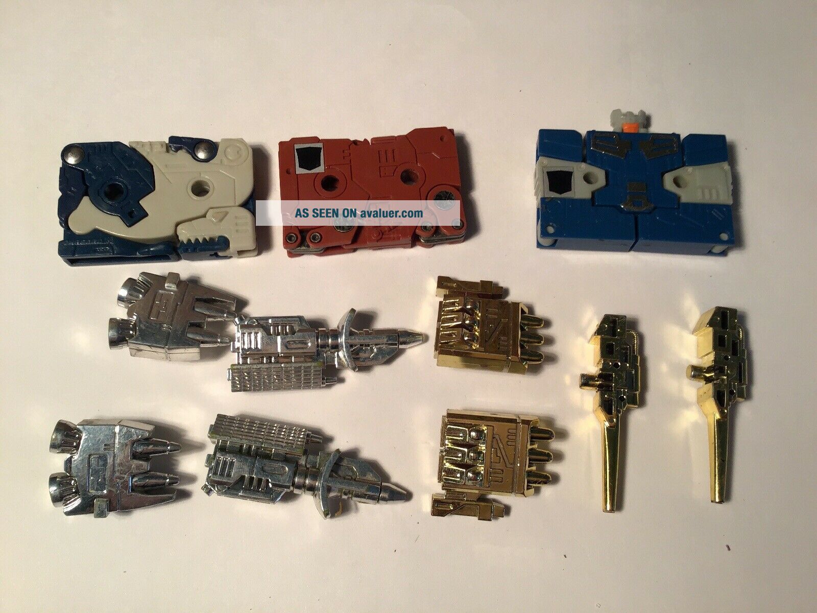 3 VINTAGE TRANSFORMERS G1 ROBOT. 1986 CASSETTES OVERKILL RAMHORN SLUG ...