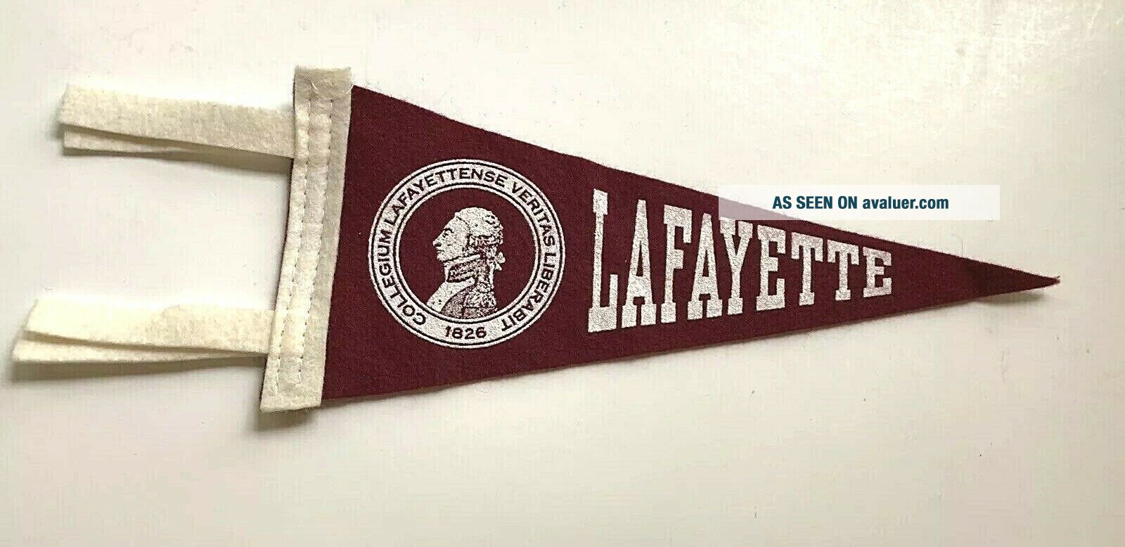Vintage Lafayette College Maroon Felt Flag Pennant 9 " Plus Tassels On ...