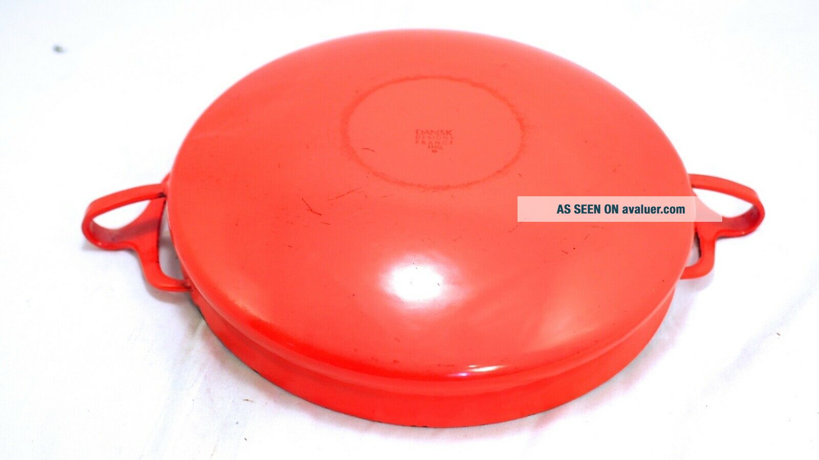 Vintage Dansk Designs France IHQ, Red Enameled Paella Pan. Kobenstyle ...