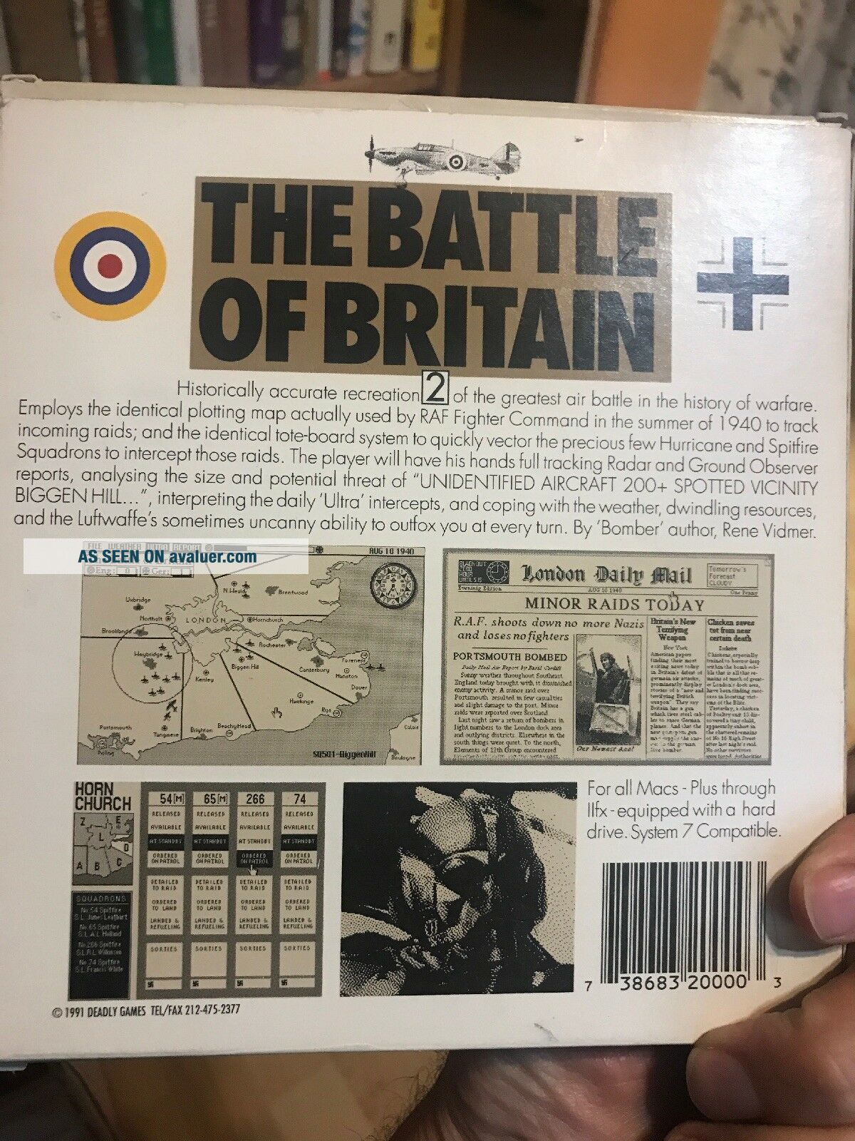 Vintage 1991 Battle Of Britain Computer Game For Older Macs Plus ...