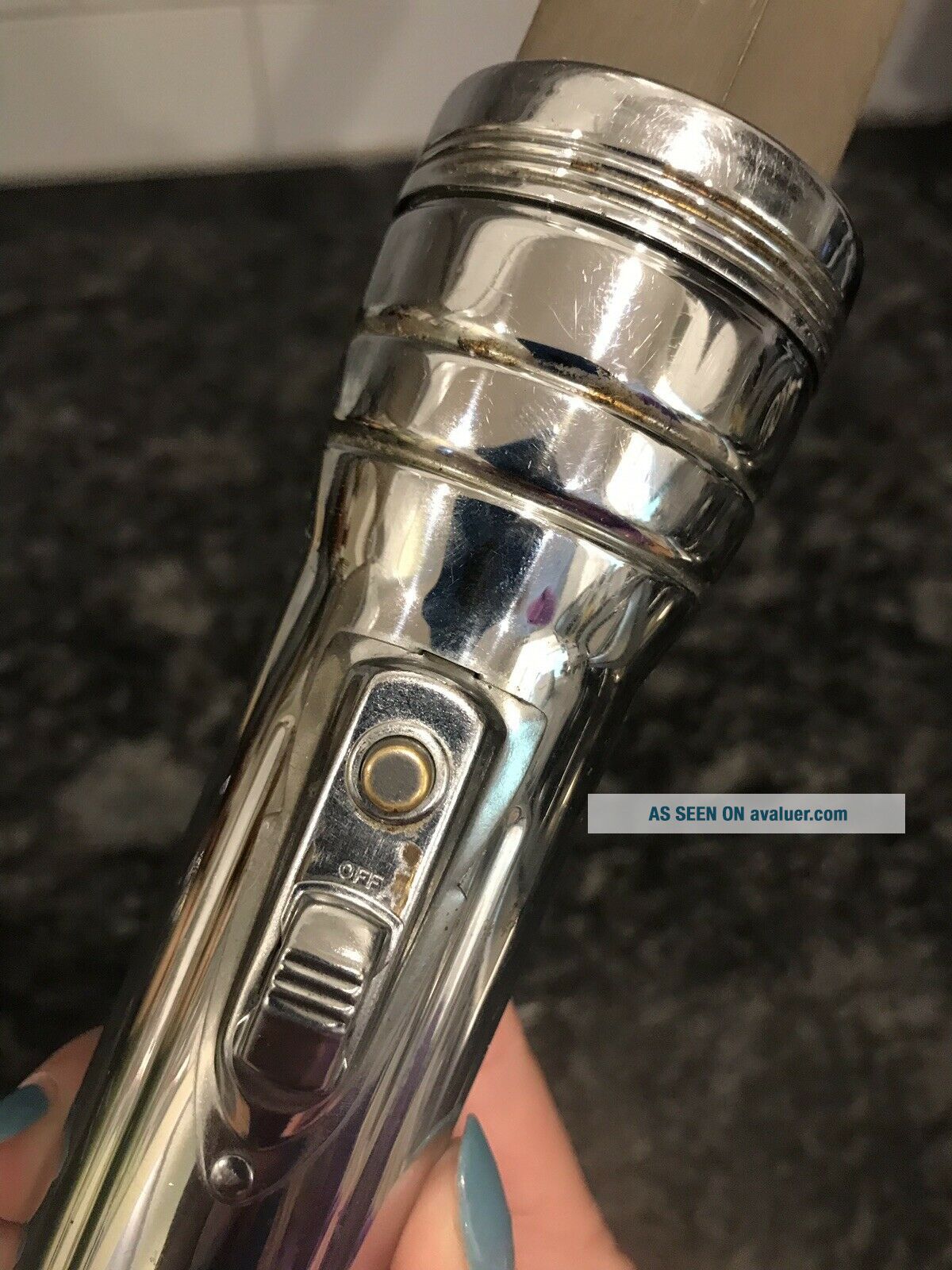 VINTAGE Bond Traffic/Air Traffic FLASHLIGHT Made In USA Red Light Power ...