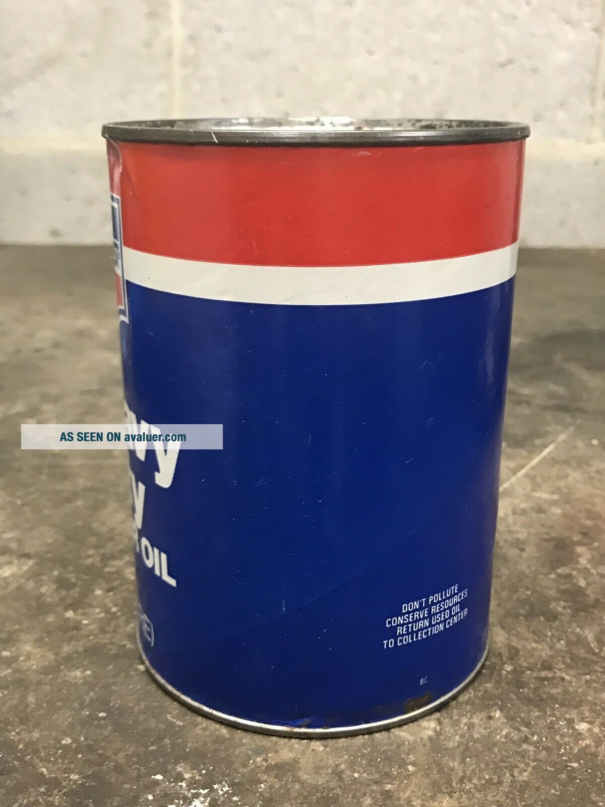 Vintage CAR QUEST Heavy Duty Motor Oil Quart Can Oil Gas FULL Can ...