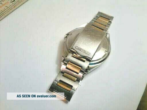 VINTAGE MENS SEIKO DX AUTOMATIC 17J WATCH WITH BEVELED CRYSTAL, 2 TONE ...