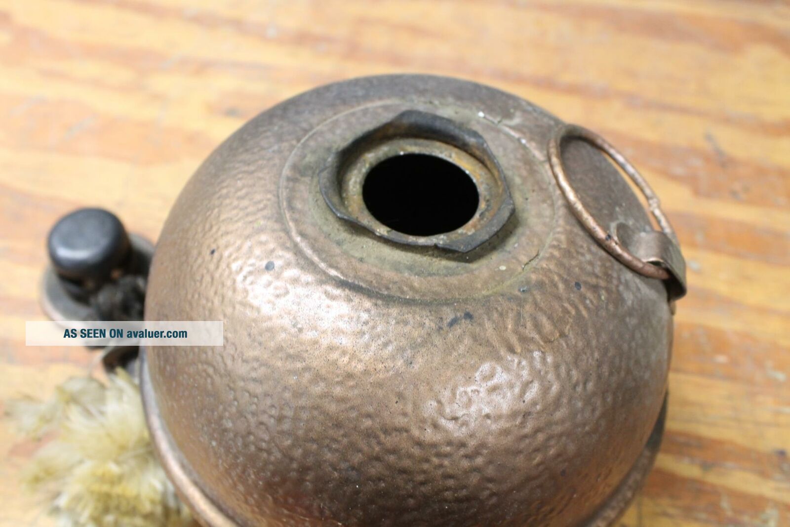 VINTAGE BRONZE TONE TORCH SMUDGE POT STATE HWY ROAD CONSTRUCTION ...